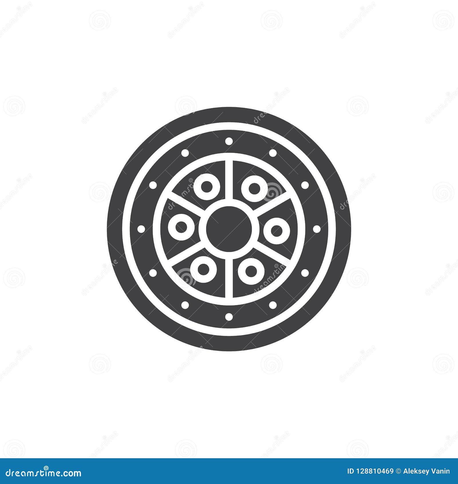 Ancient Shield vector icon stock vector. Illustration of filled - 128810469