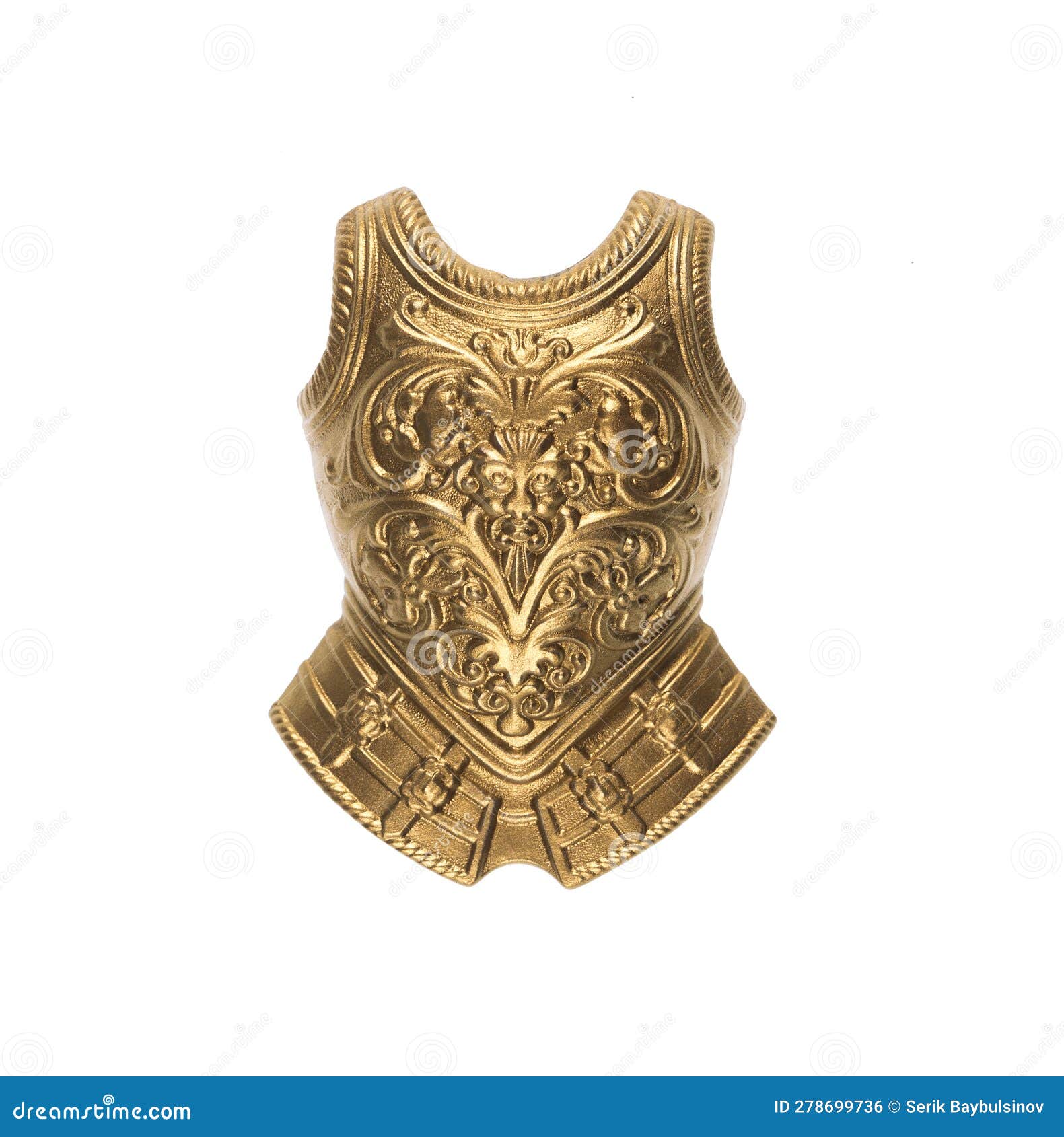 Ancient Shield on White Isolated Background Stock Photo - Image of ...