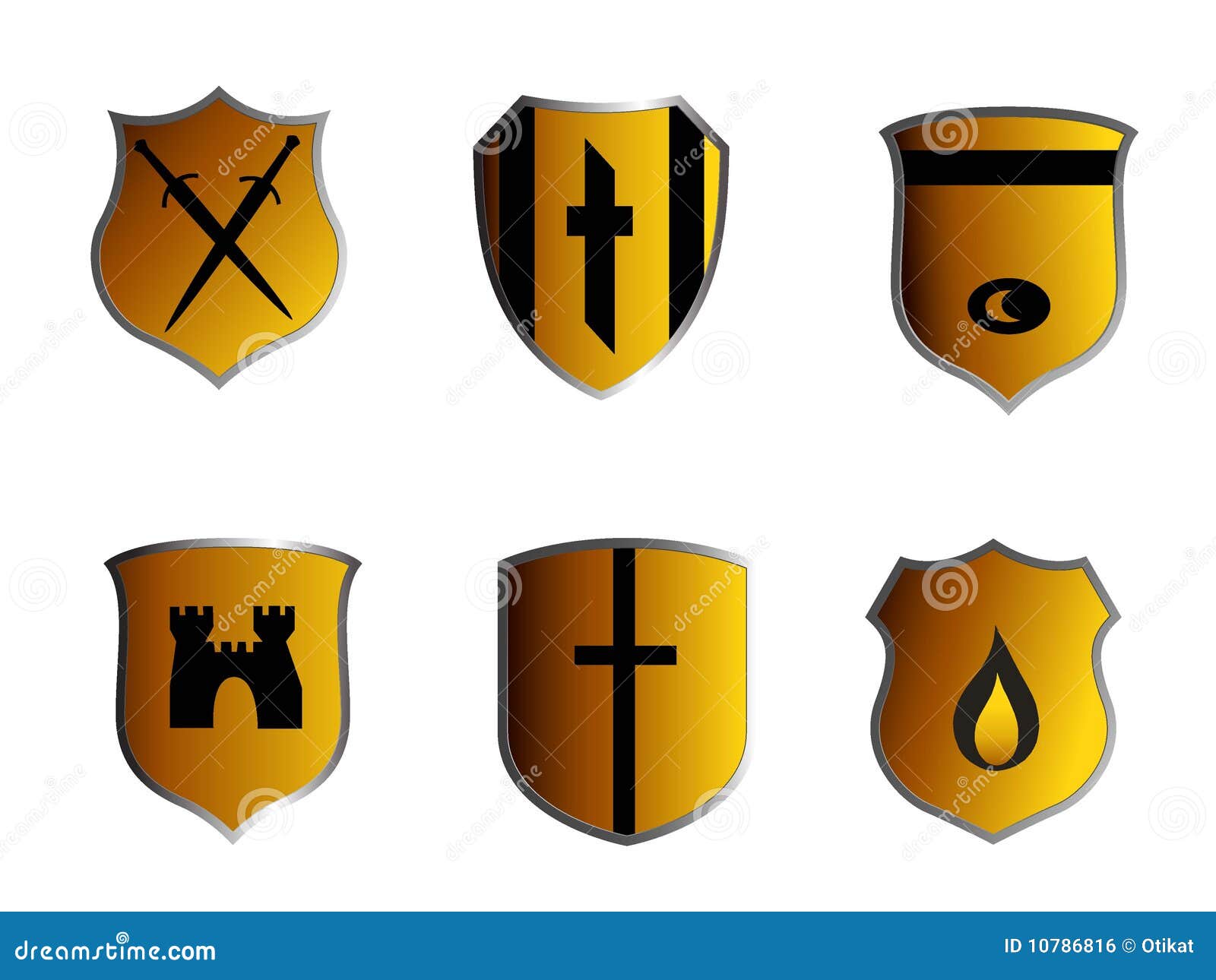 Ancient shields stock vector. Illustration of element - 10786816