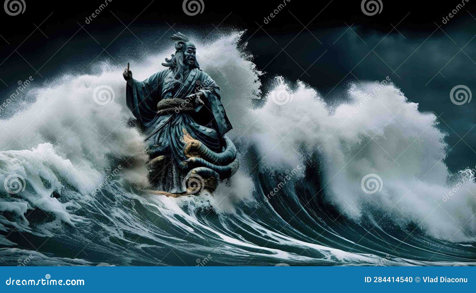 Ancient Shinto God Susanoo is the God of the Sea and Storms Stock ...