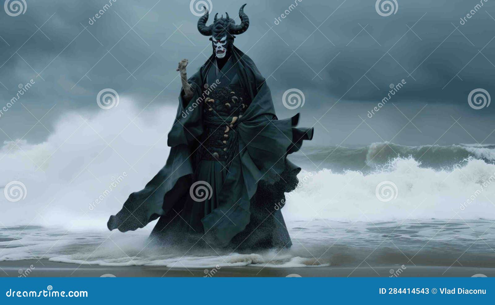 Ancient Shinto God Susanoo Is The God Of The Sea And Storms Royalty ...