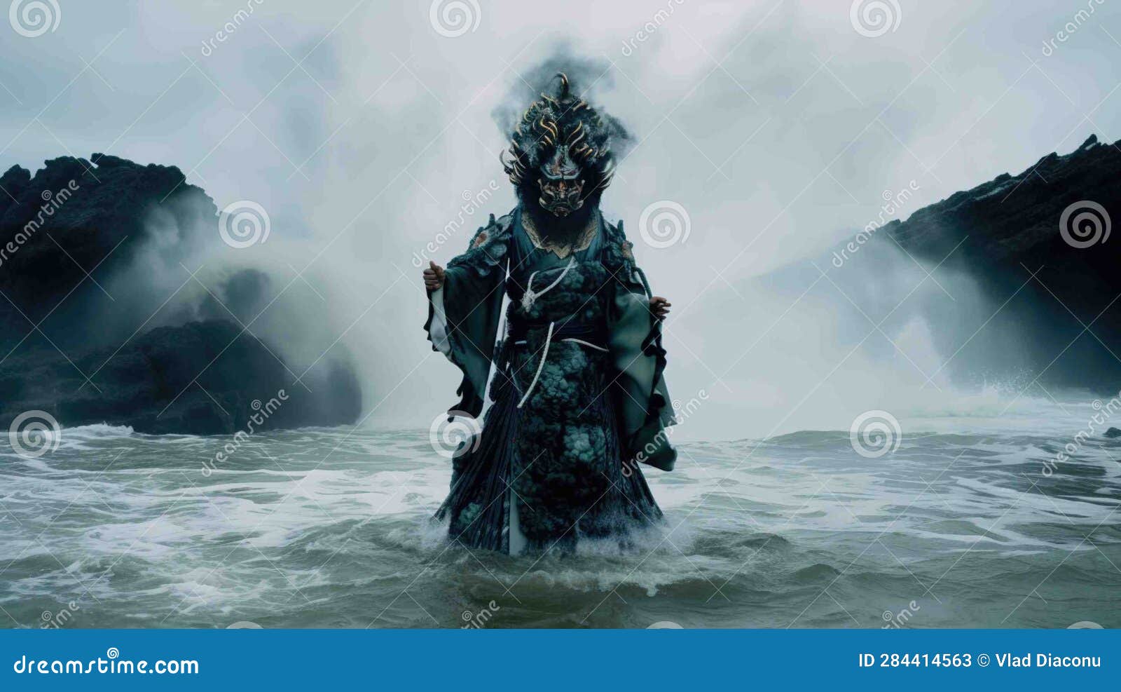 Ancient Shinto God Susanoo Is The God Of The Sea And Storms Royalty ...