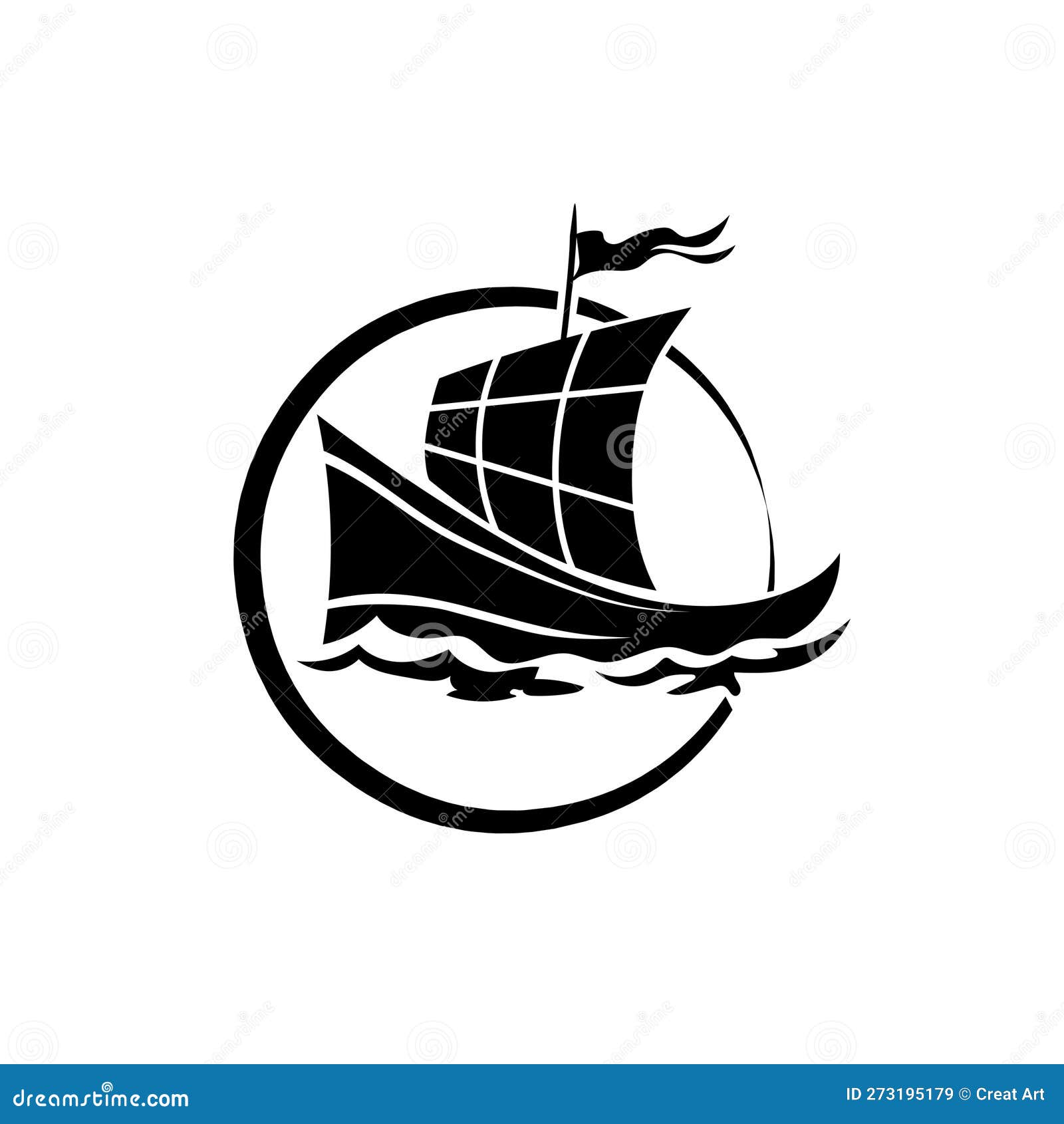 Ancient Ship Logo Icon Vector Isolated Stock Vector - Illustration of ...
