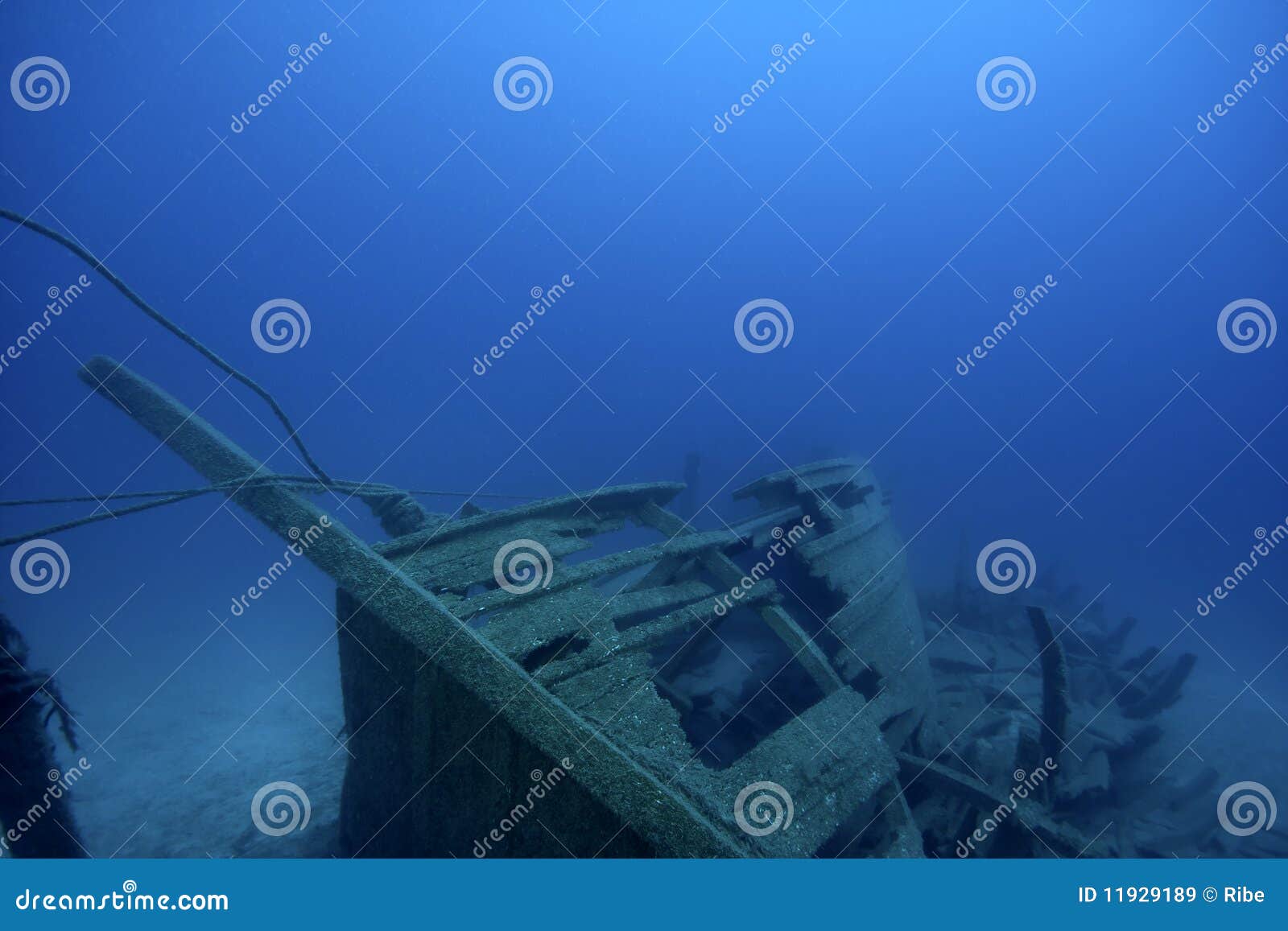 Ancient Ship-Wreck Underwater Stock Image - Image of depth, atlantic ...