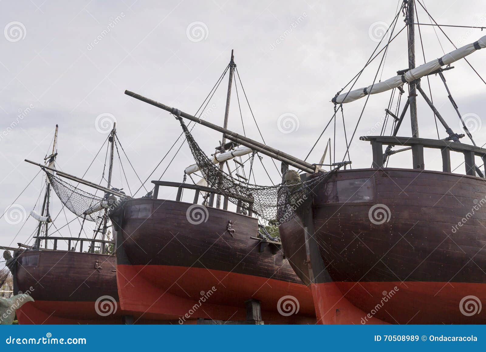 Ancient ships stock image. Image of color, life, coastline - 70508989