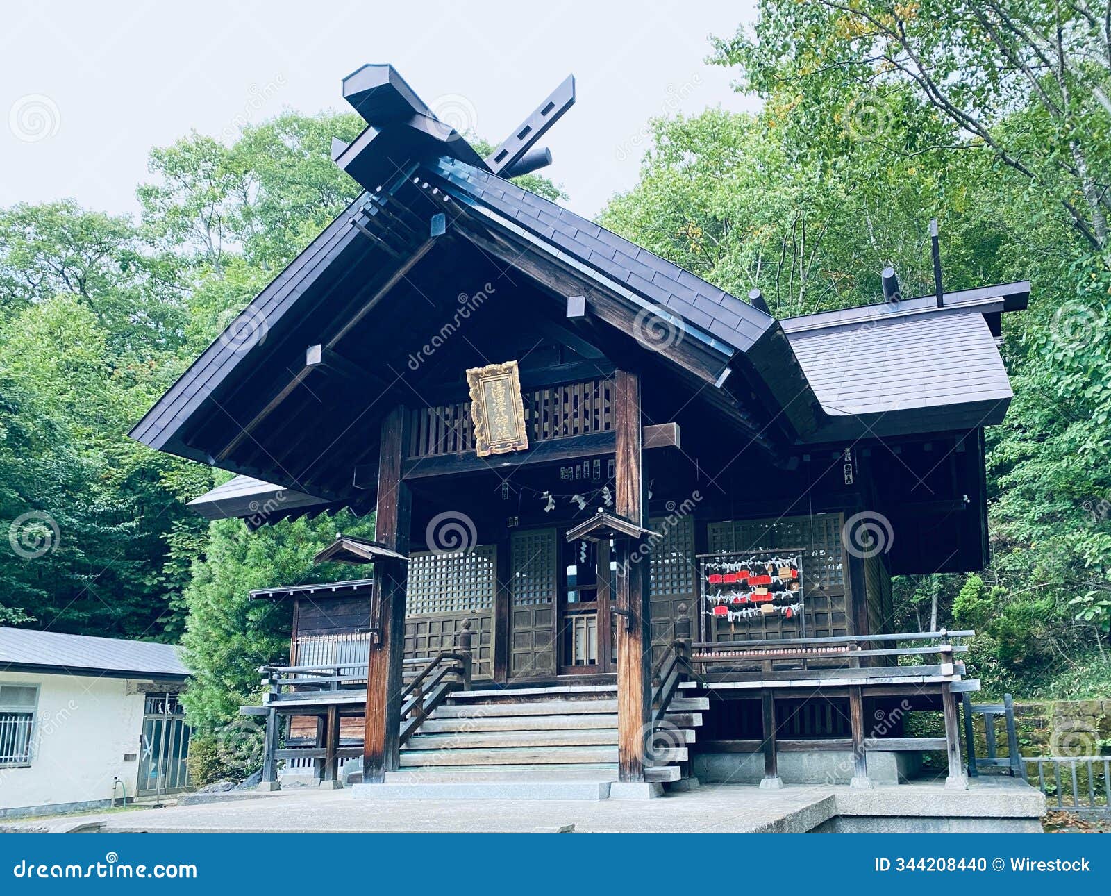 Ancient Shrine in a Forest with Temples Stock Photo - Image of ...