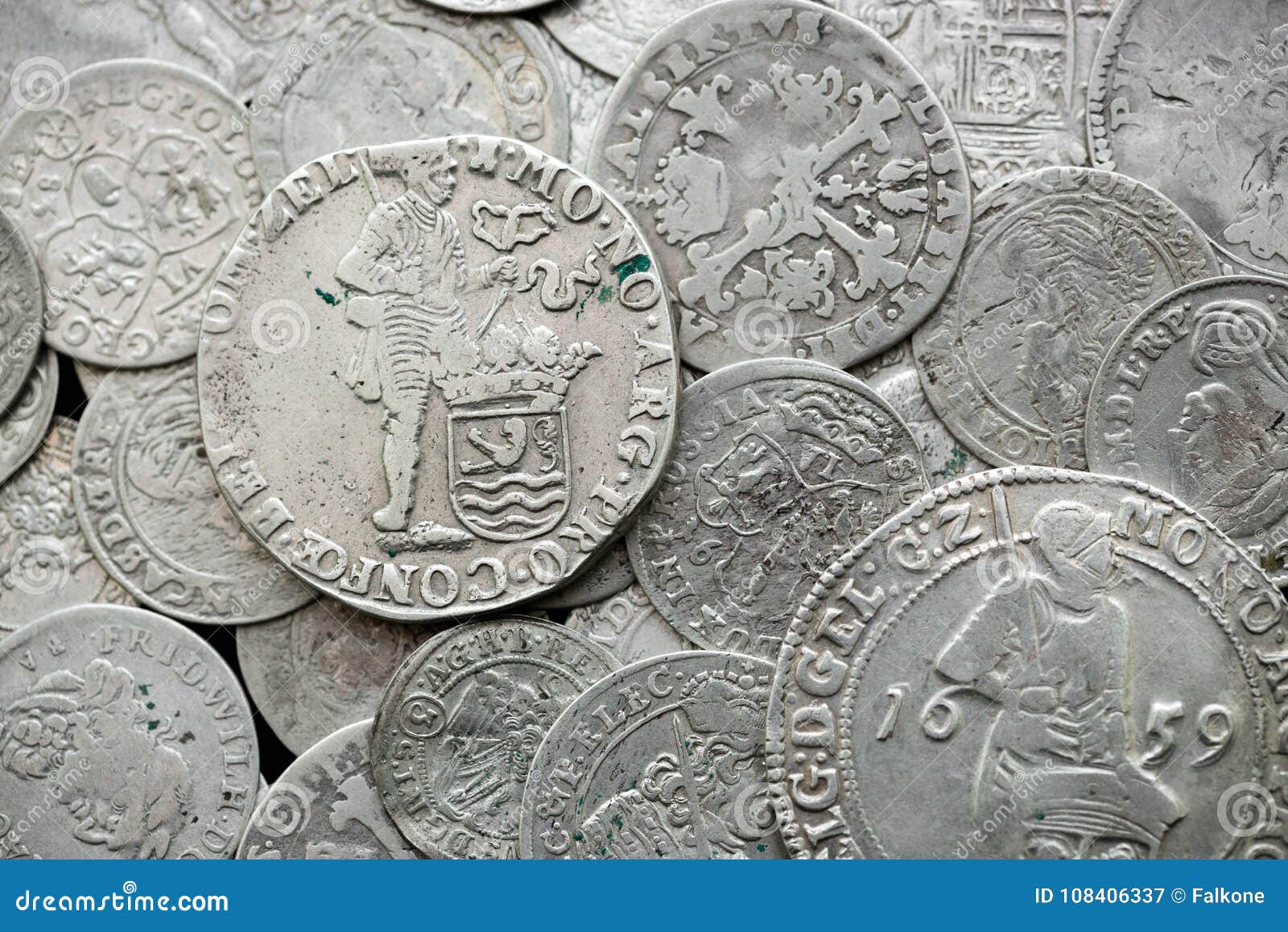 Ancient Silver Medieval Coins Stock Image - Image of empire, austria ...