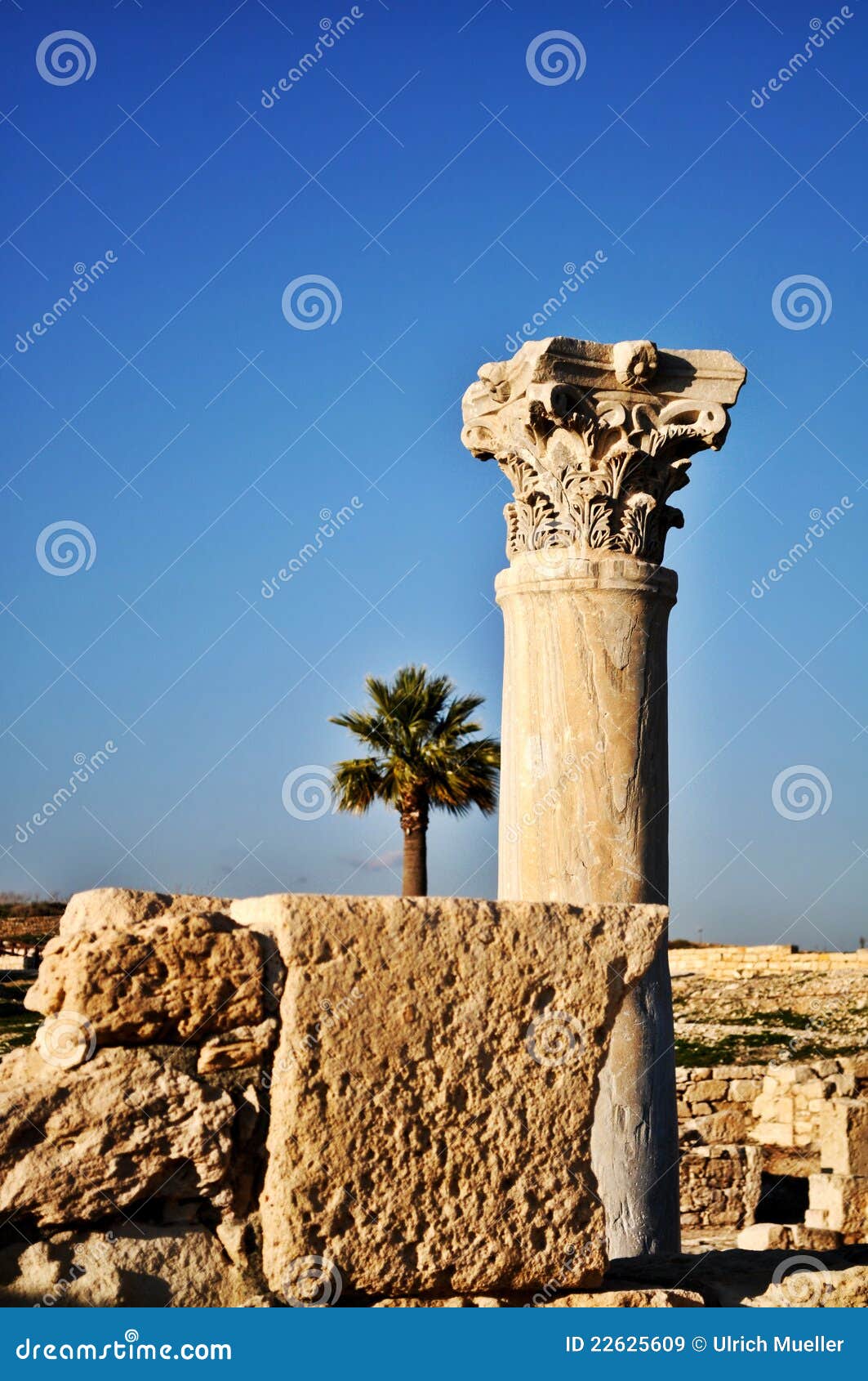 Ancient site in Cyprus stock image. Image of columns - 22625609