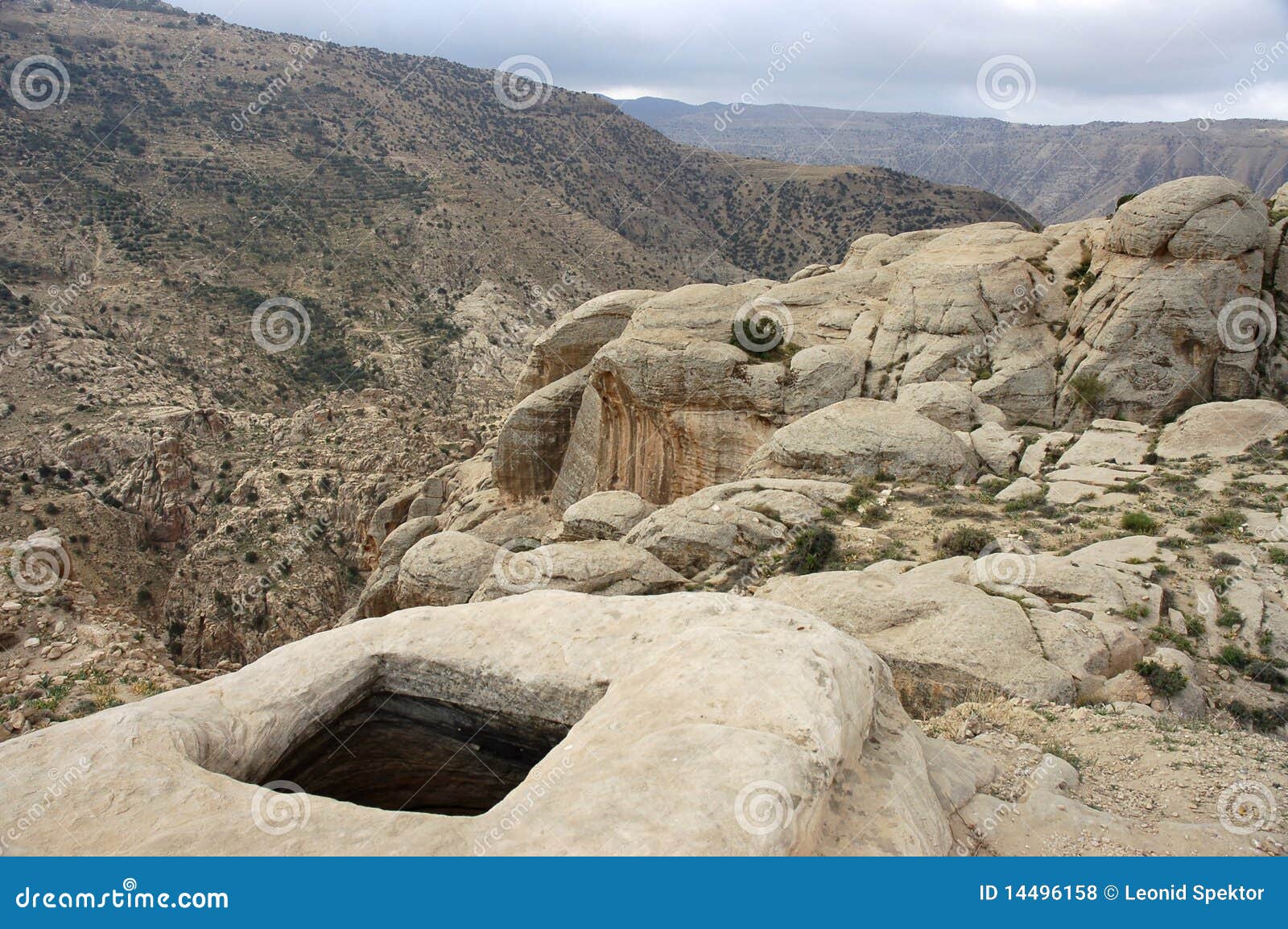 Ancient Site of Edom (Sela) in Jordan. Stock Photo - Image of hole ...