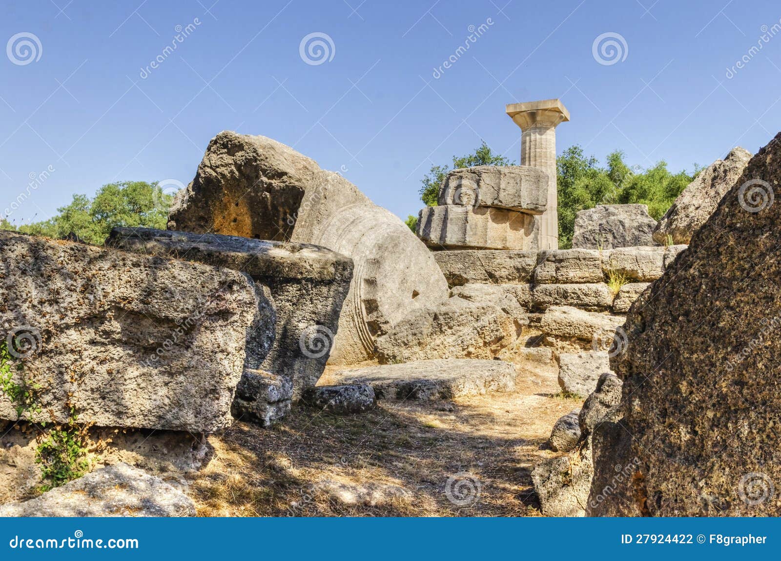 Ancient Site of Olympia, Greece Stock Photo - Image of olympia ...