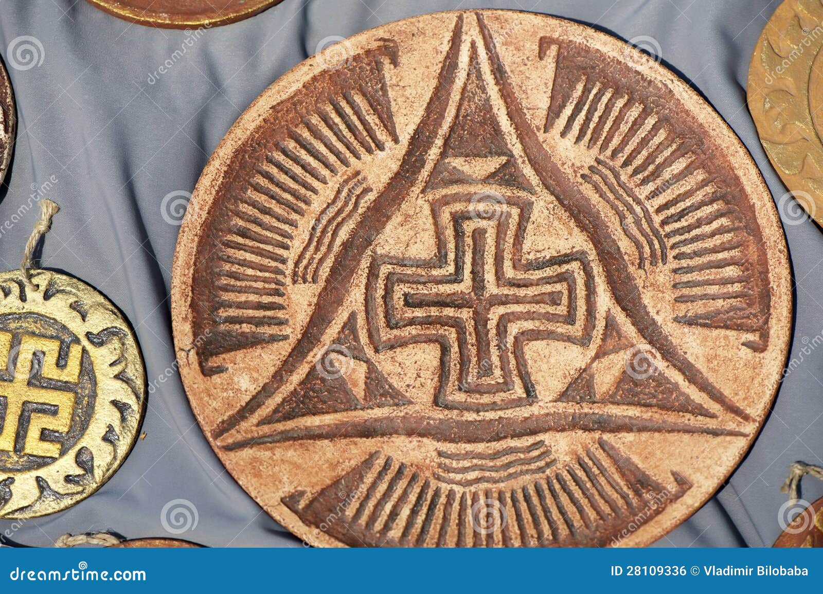 Ancient Slavic charm stock photo. Image of closeup, rays - 28109336