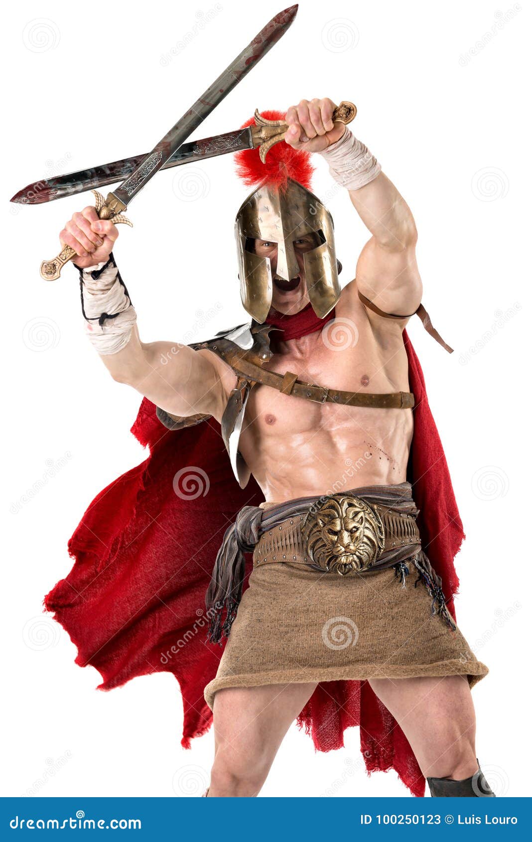 Ancient Soldier or Gladiator Stock Image - Image of barbarian, history ...