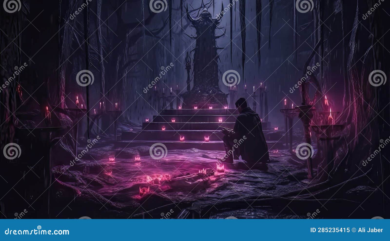 Ancient Sorcerer Doing Rituals on a Grave , Ai, Ai Generative ...