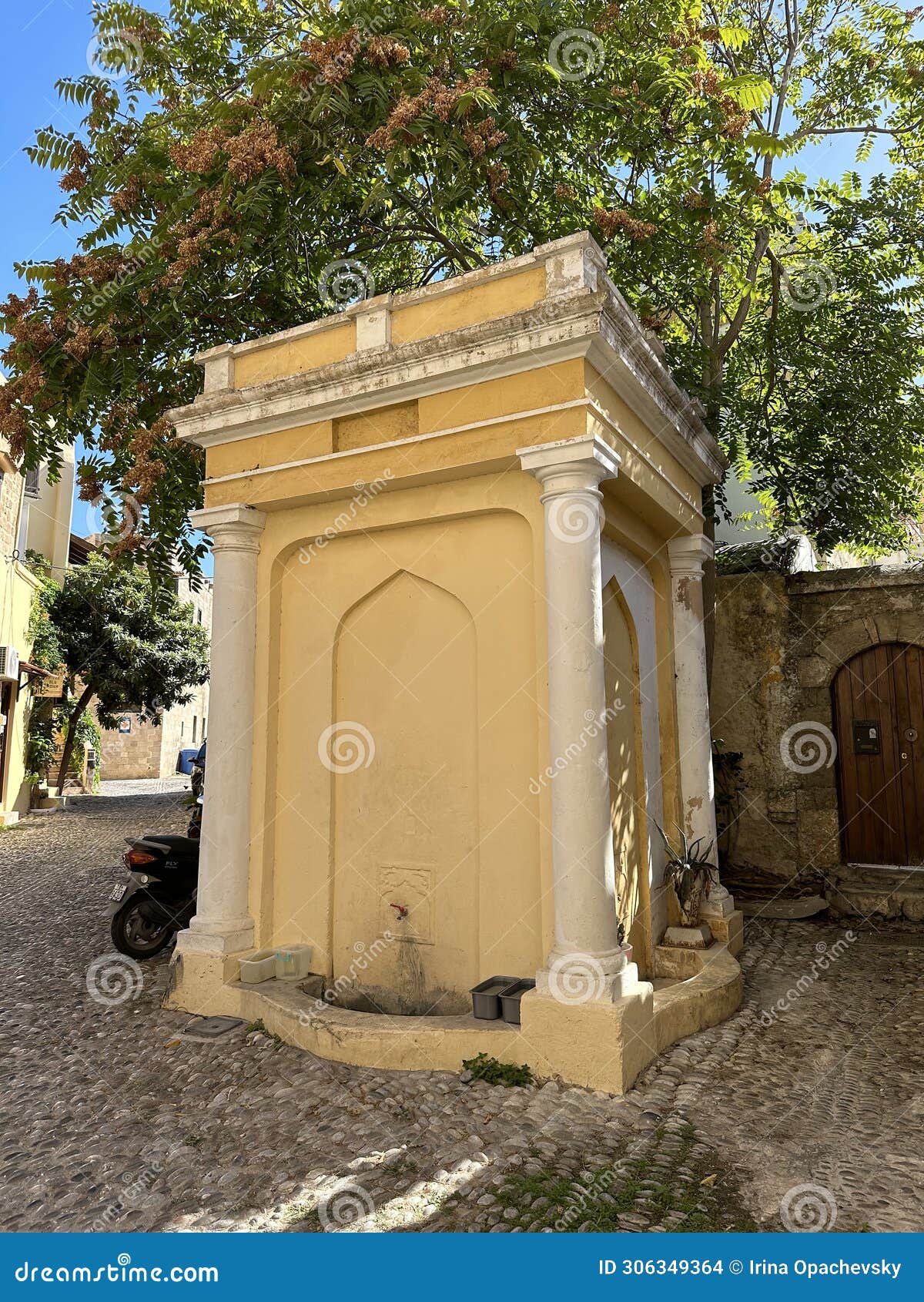 Ancient Source of Water in the Medieval City of Rhodes Stock Photo ...