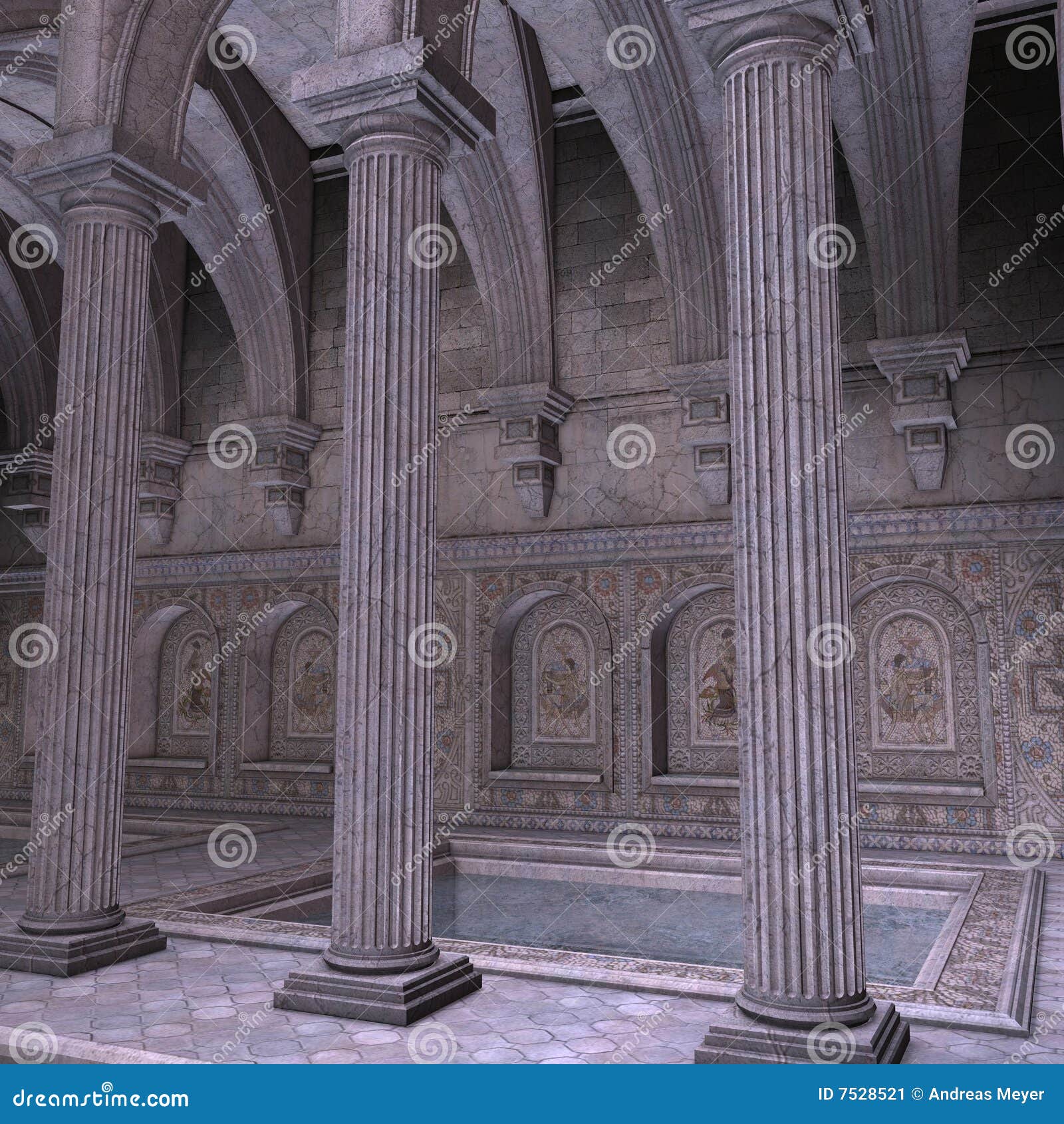 Ancient Spa stock illustration. Illustration of sculpture - 7528521