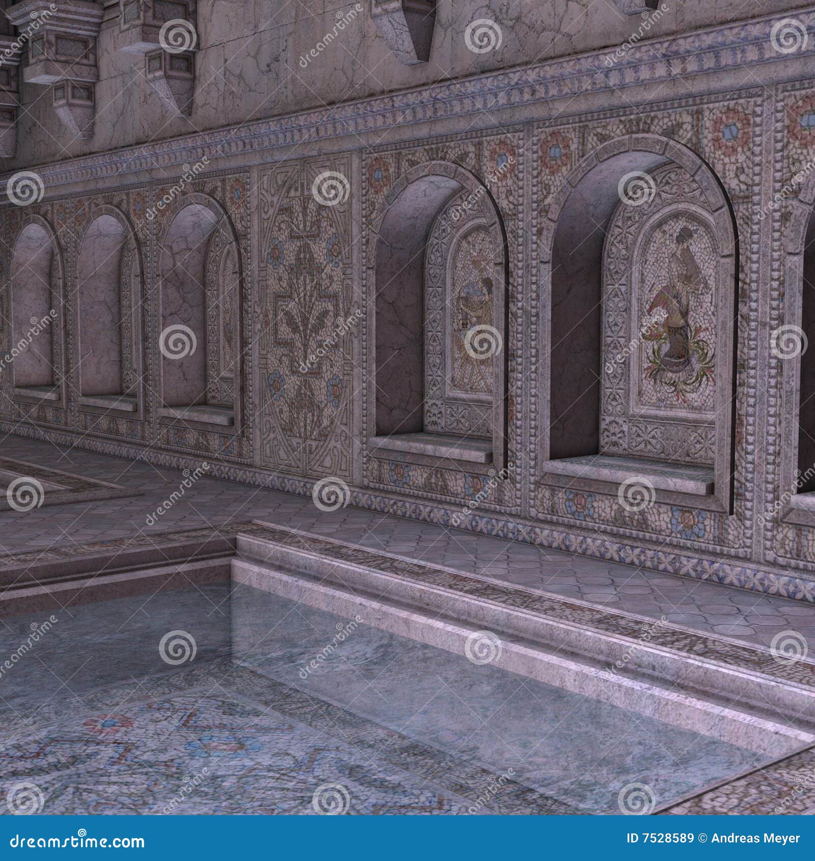 Ancient Spa stock illustration. Illustration of great - 7528589