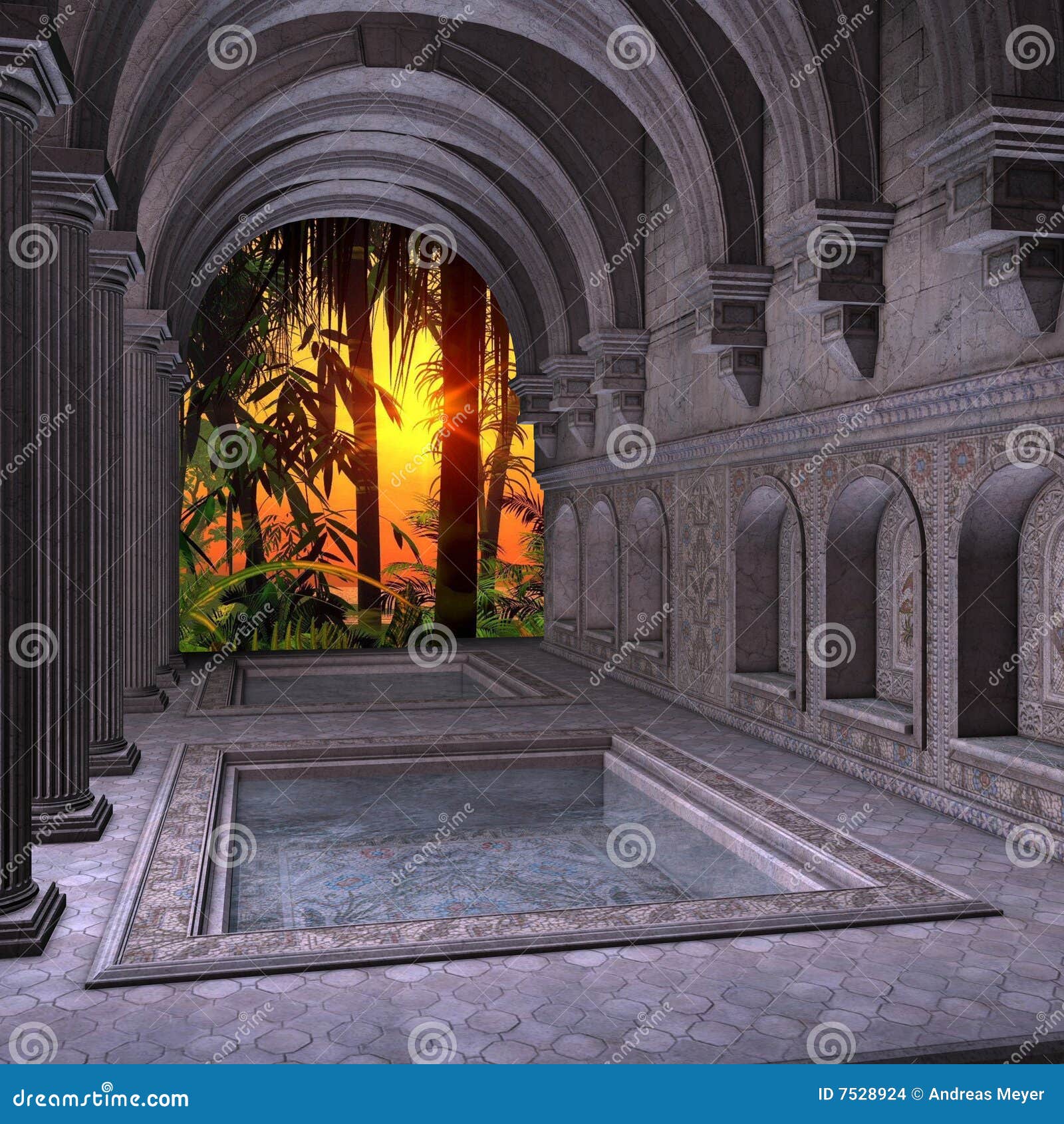 Ancient Spa stock illustration. Illustration of health - 7528924