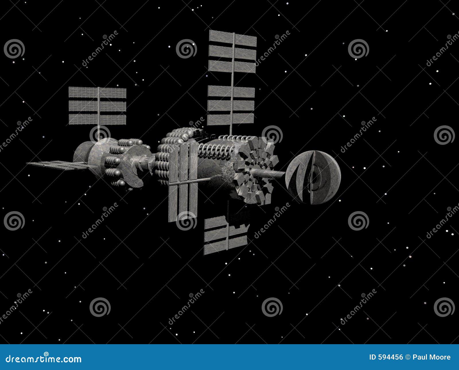 Ancient Spaceship stock illustration. Illustration of isolated - 594456