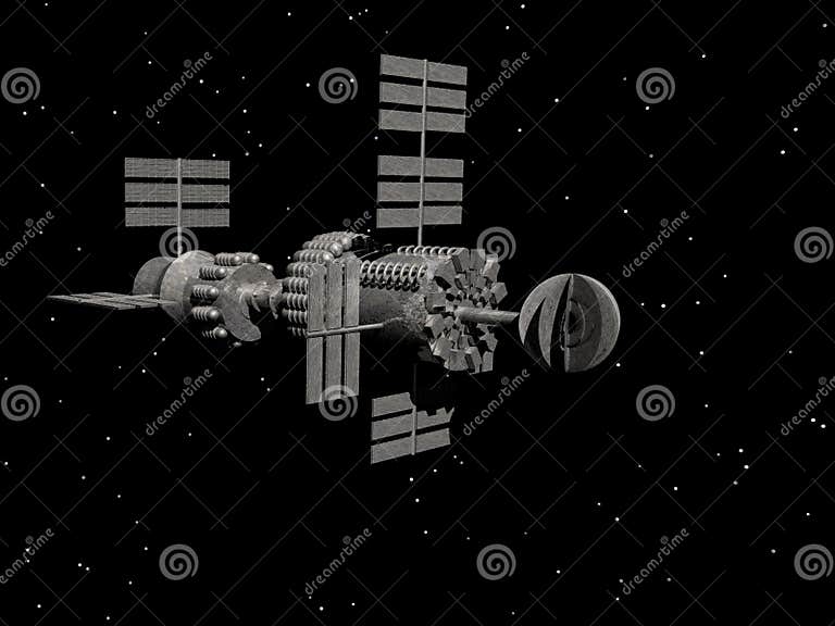 Ancient Spaceship stock illustration. Illustration of isolated - 594456