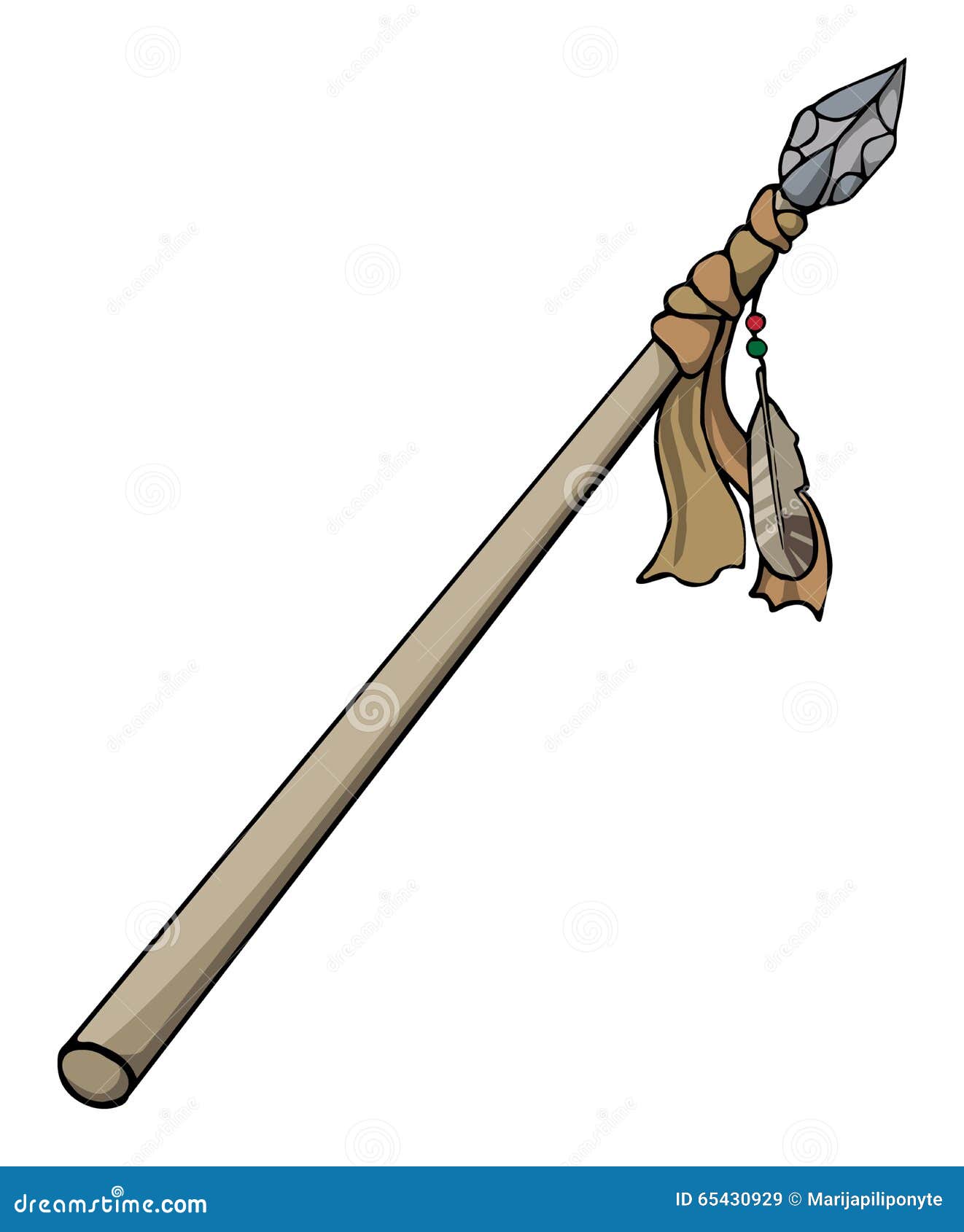 Ancient spear stock vector. Illustration of ancient, element - 65430929