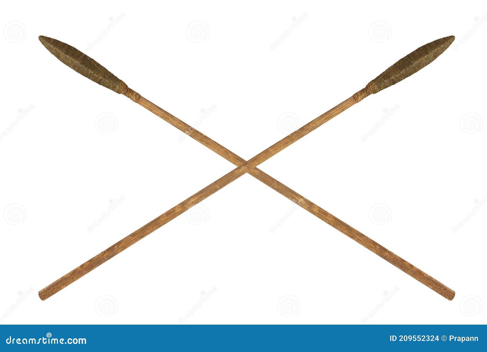 Ancient Spear Isolated on White Background Stock Photo - Image of metal ...