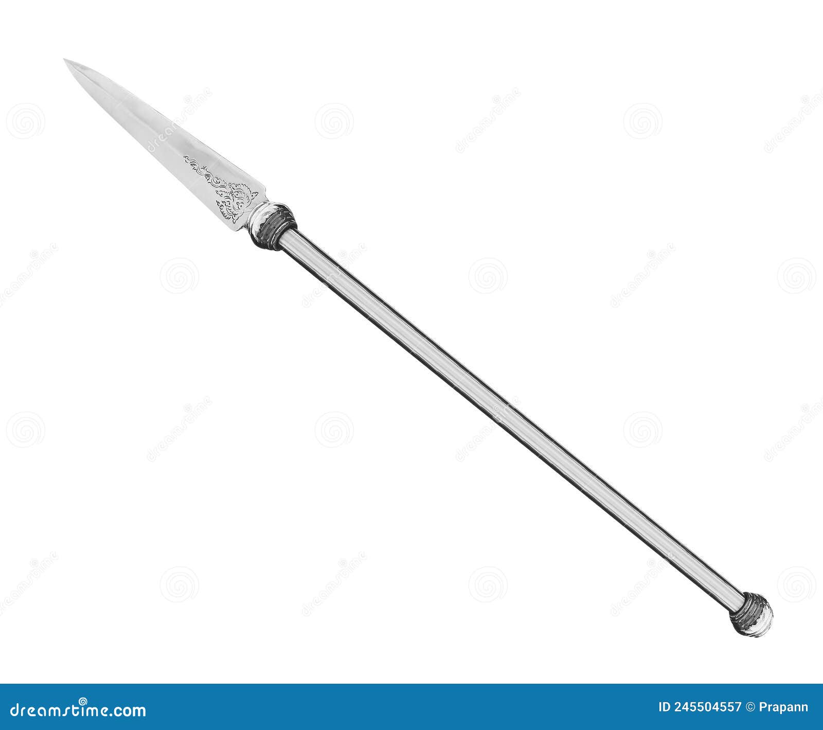 Ancient Spear Isolated on White Background Stock Image - Image of spear ...