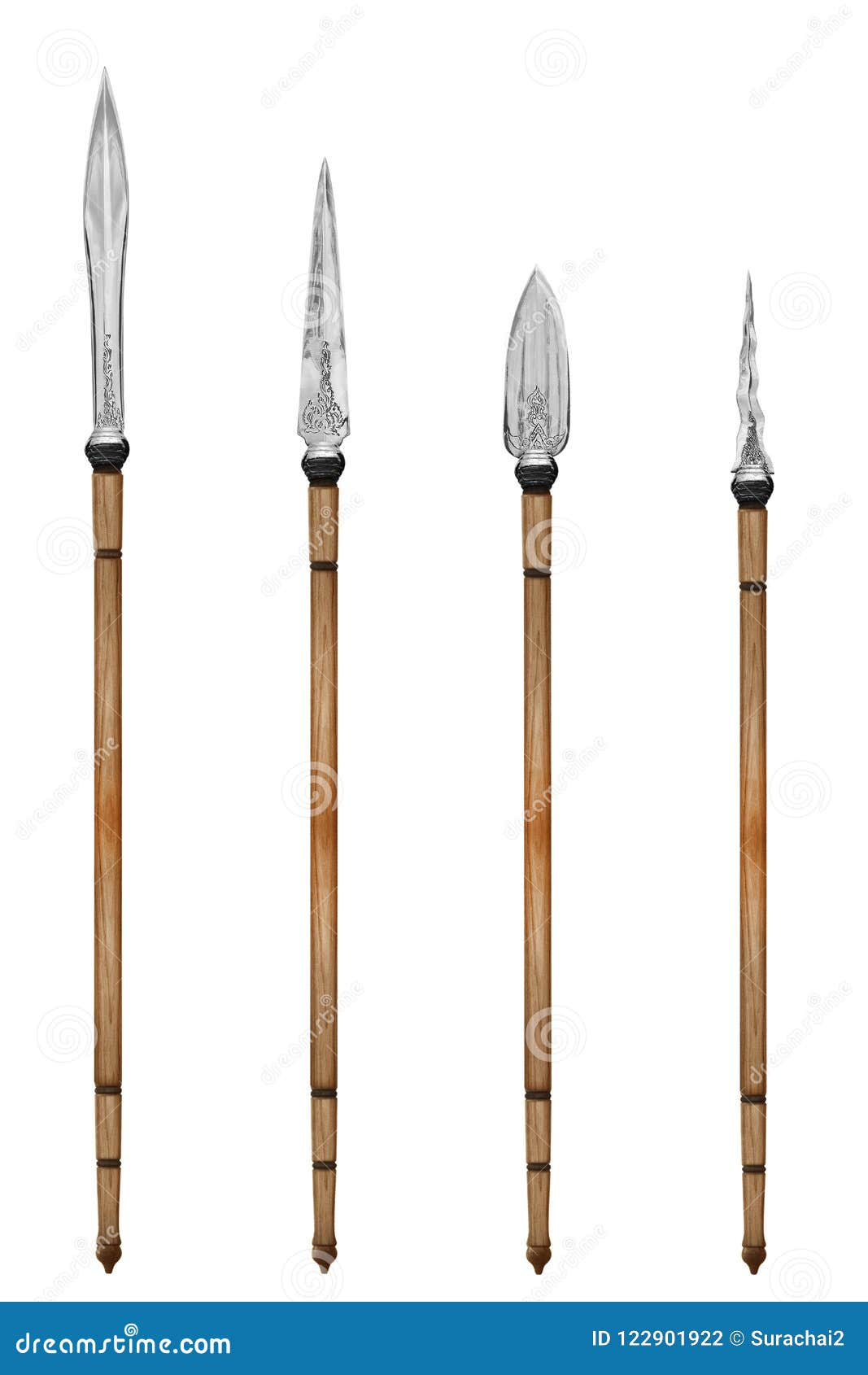 Ancient Spear Isolated On White Background Royalty-Free Stock Image ...