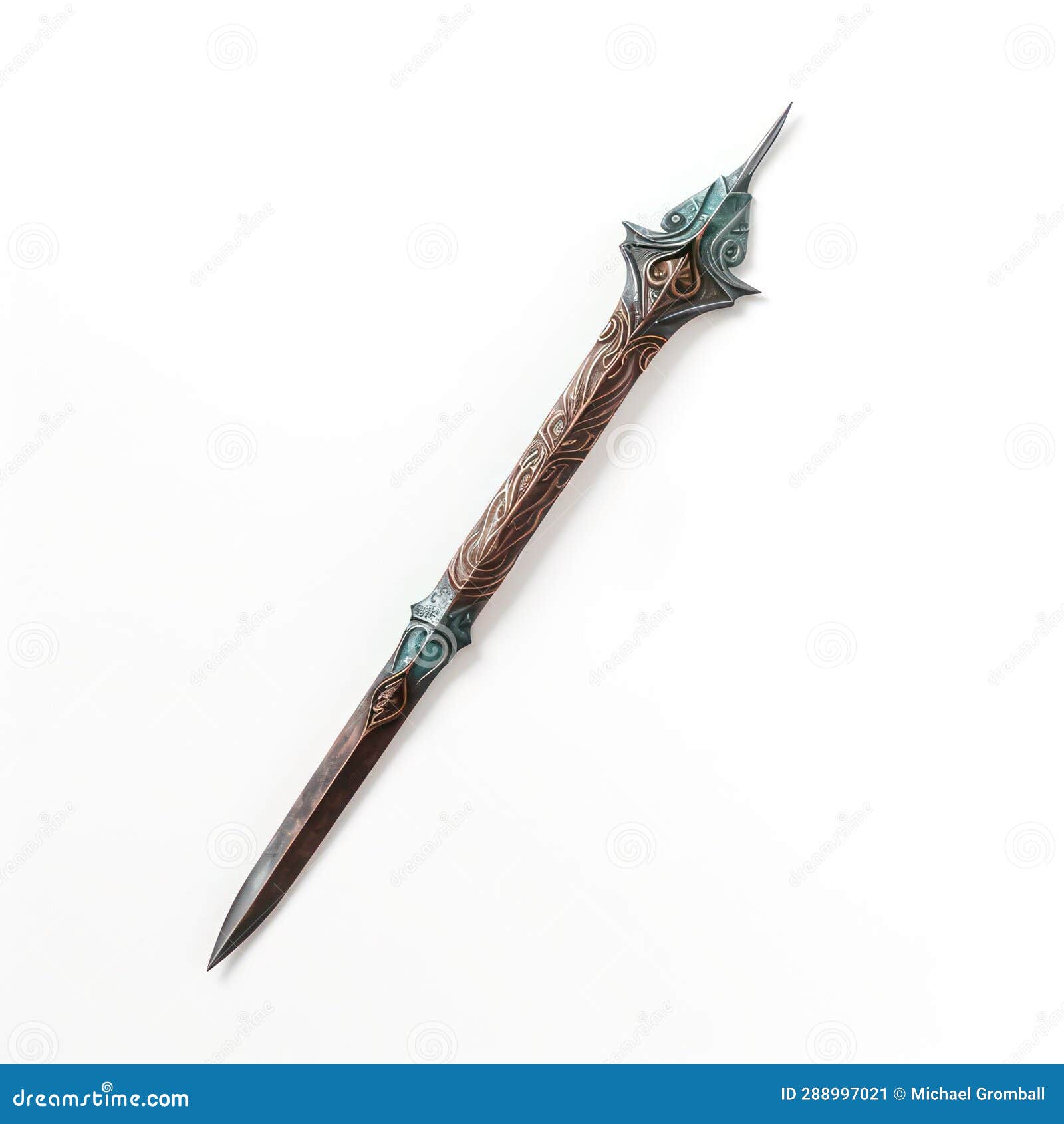 Ancient Spear Isolated on White Created with Generative AI. Sharp ...