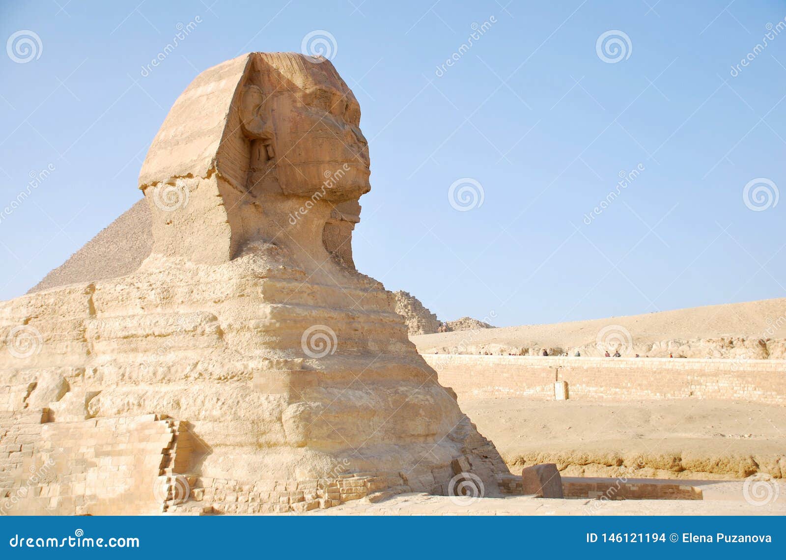 Ancient Sphinx of Giza Near Cairo Egypt Stock Photo - Image of tourism ...