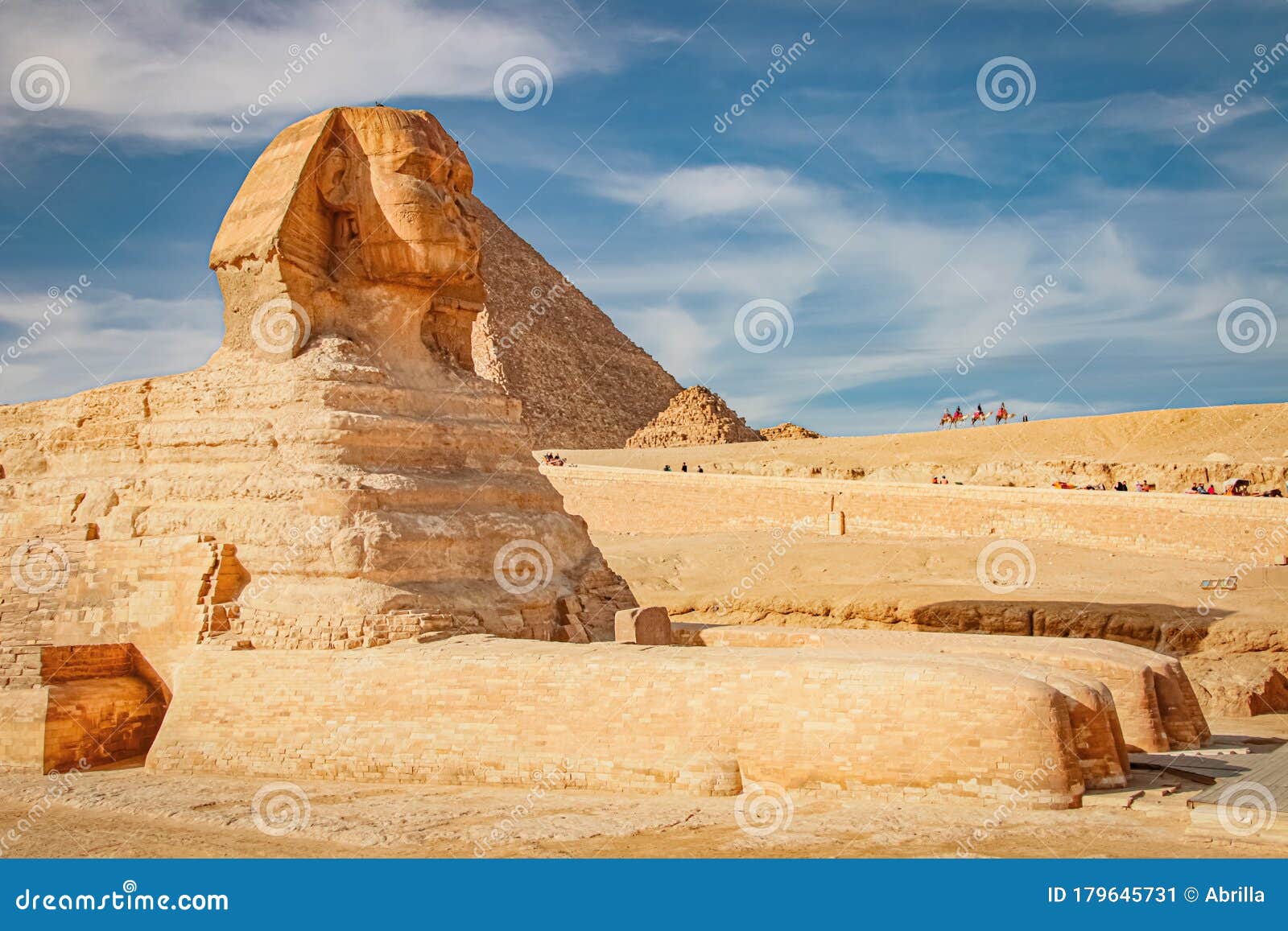 Ancient Sphinx and Pyramids, Symbol of Egypt Stock Image - Image of ...