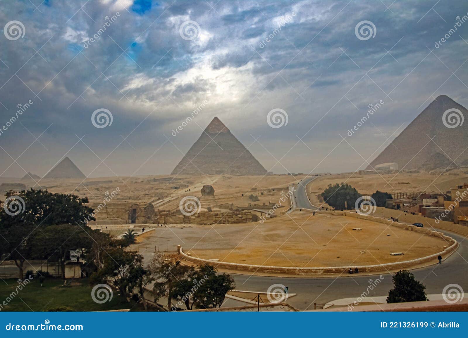 Ancient Sphinx and Pyramids, Symbol of Egypt Stock Image - Image of ...