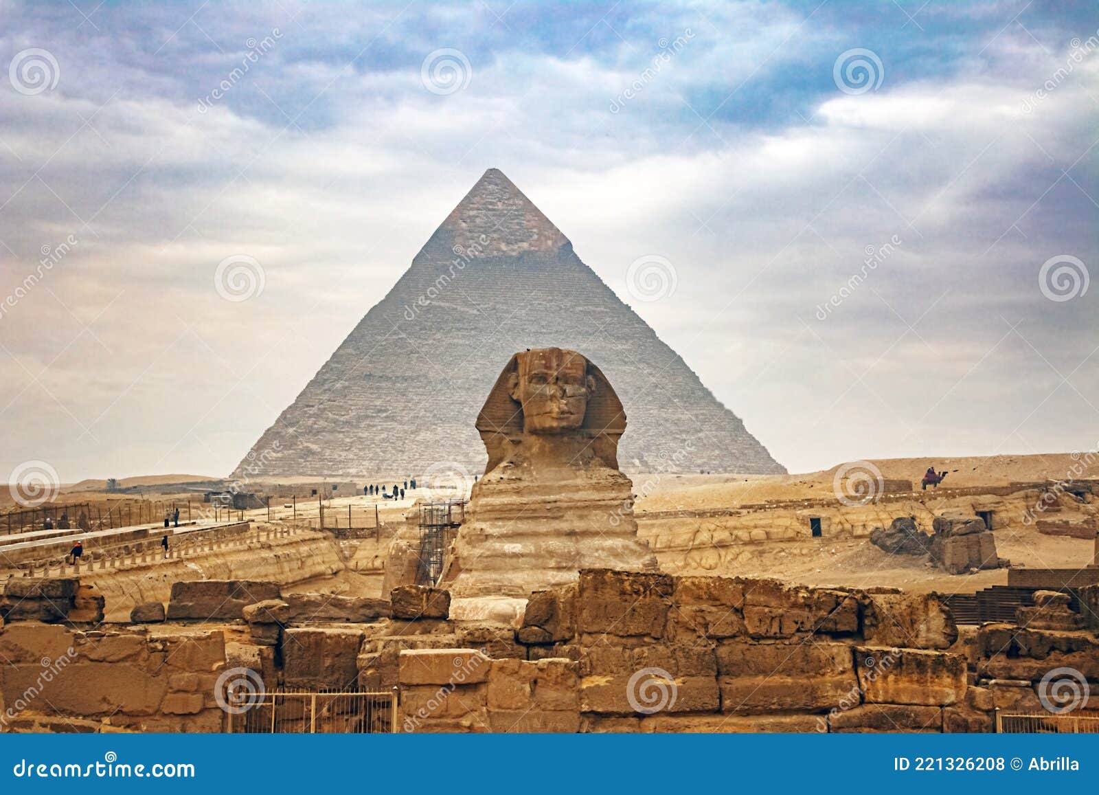 Ancient Sphinx And Pyramids, Symbol Of Egypt Royalty-Free Stock Image ...