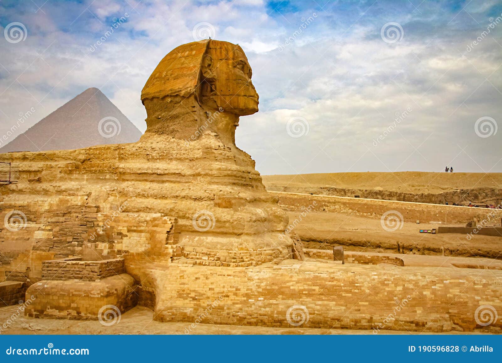Ancient Sphinx and Pyramids, Symbol of Egypt Stock Photo - Image of ...