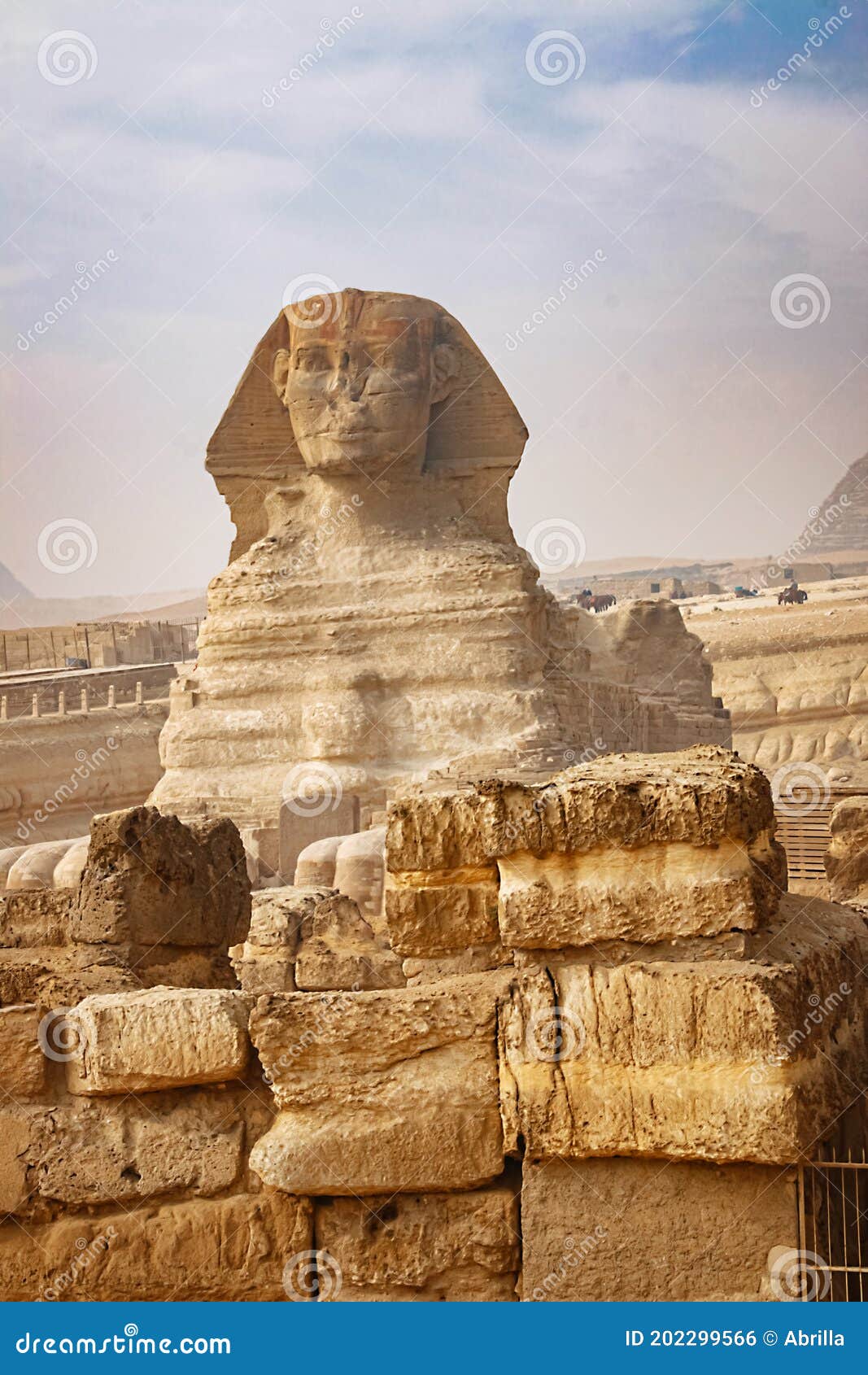 Ancient Sphinx and Pyramids, Symbol of Egypt Stock Photo - Image of ...