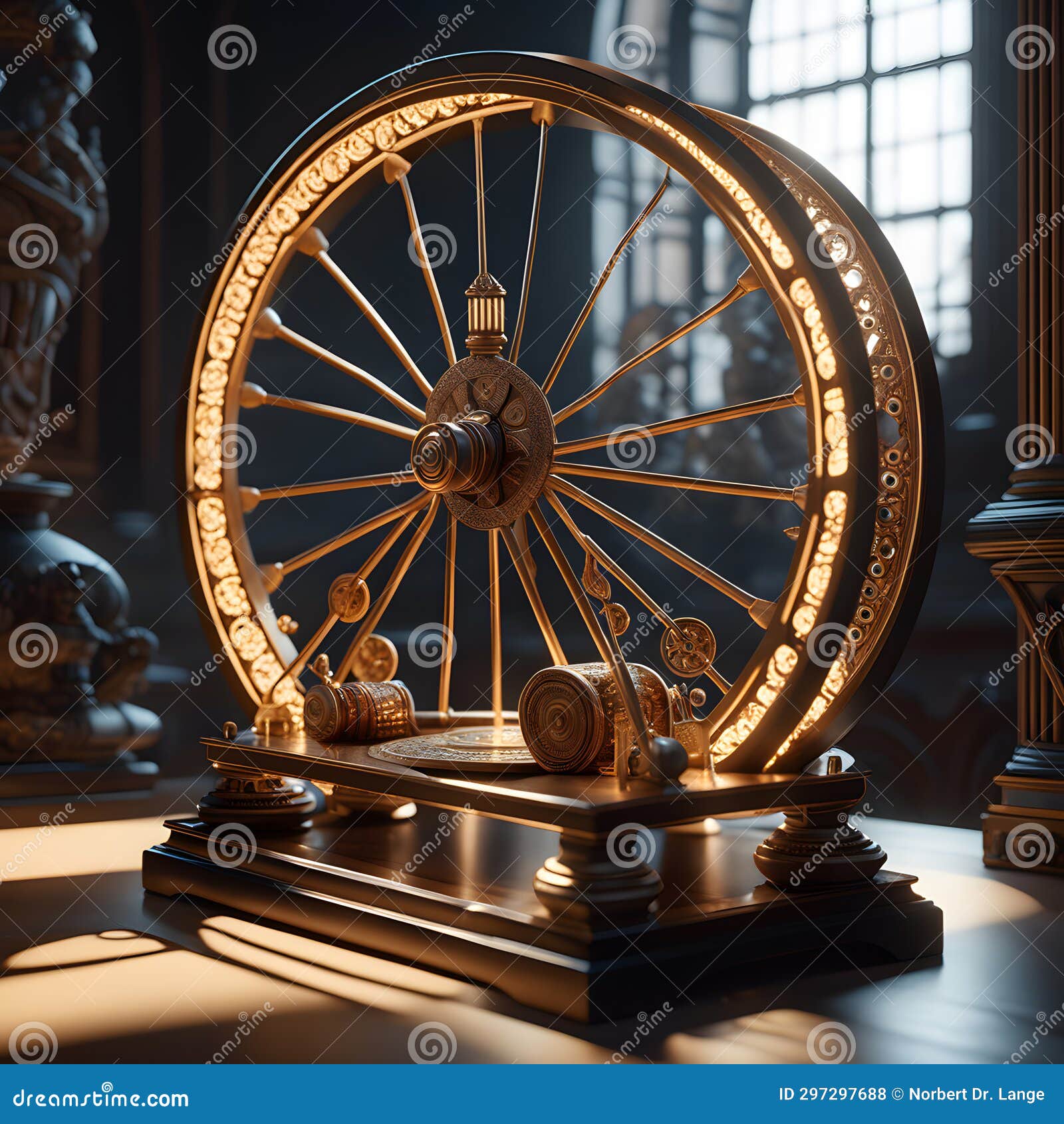 Ancient Spinning Wheel , AI-generatet Stock Photo - Image of ...