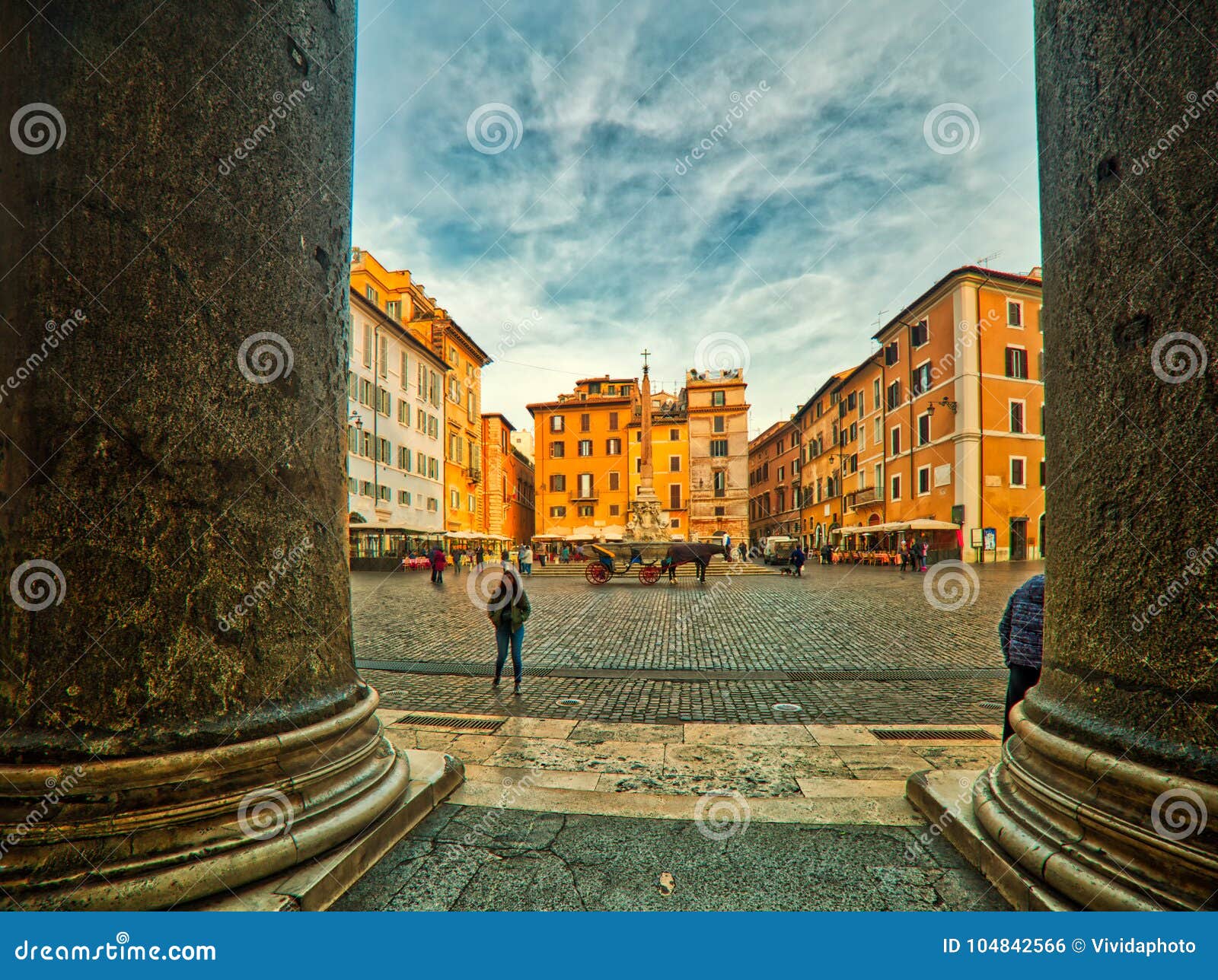 Ancient square of Rome stock photo. Image of italian - 104842566