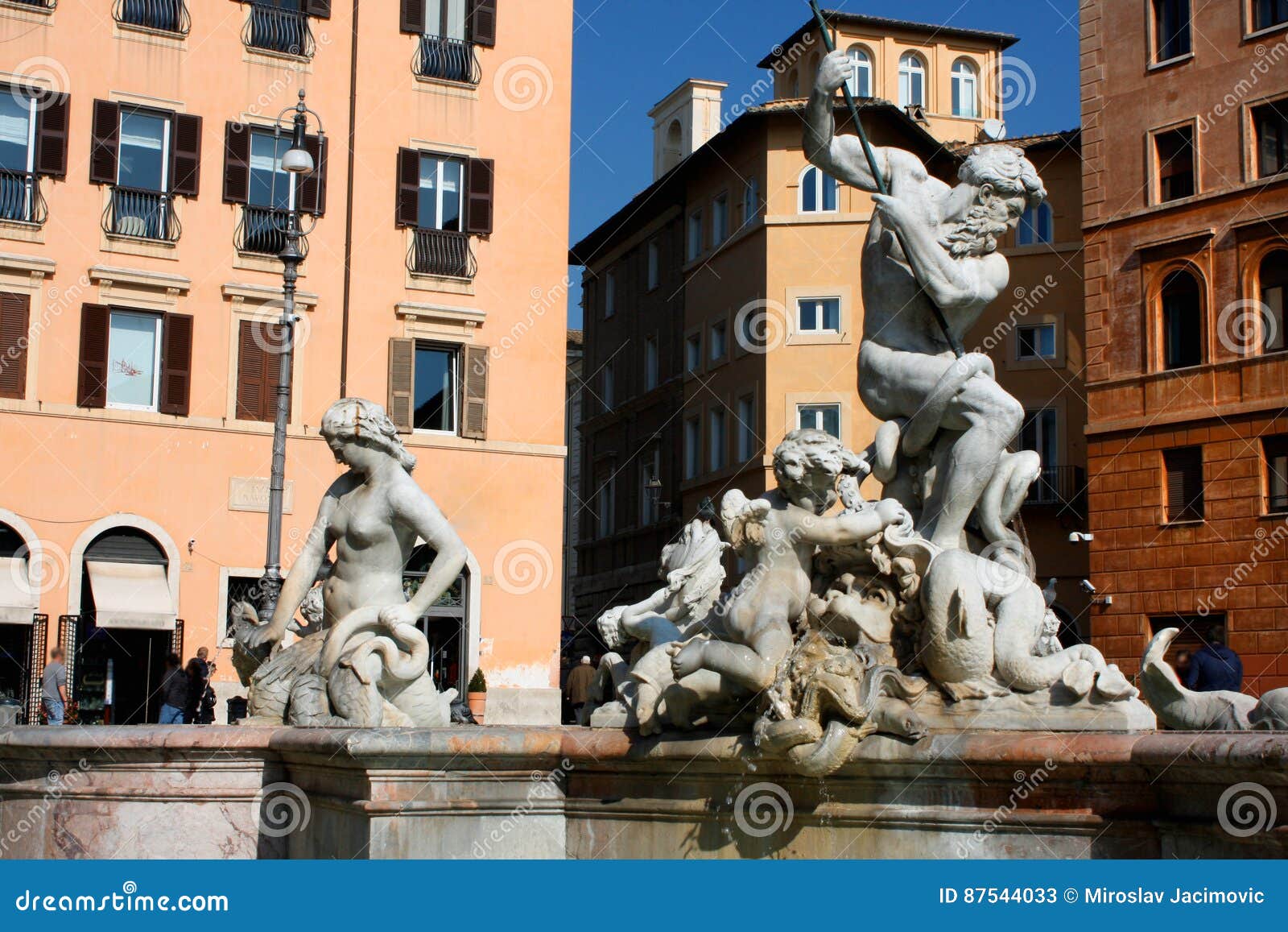 Ancient Square in Rome, Italy in Piazza Navona Stock Image - Image of ...