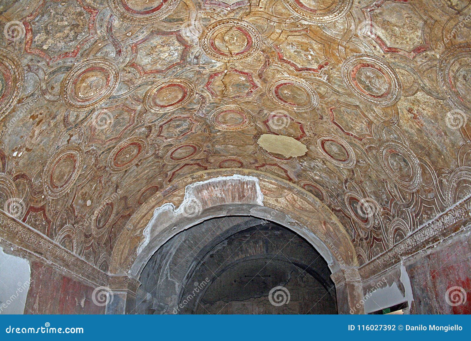 Stabian bath stock photo. Image of thermae, rood, unesco - 116027392