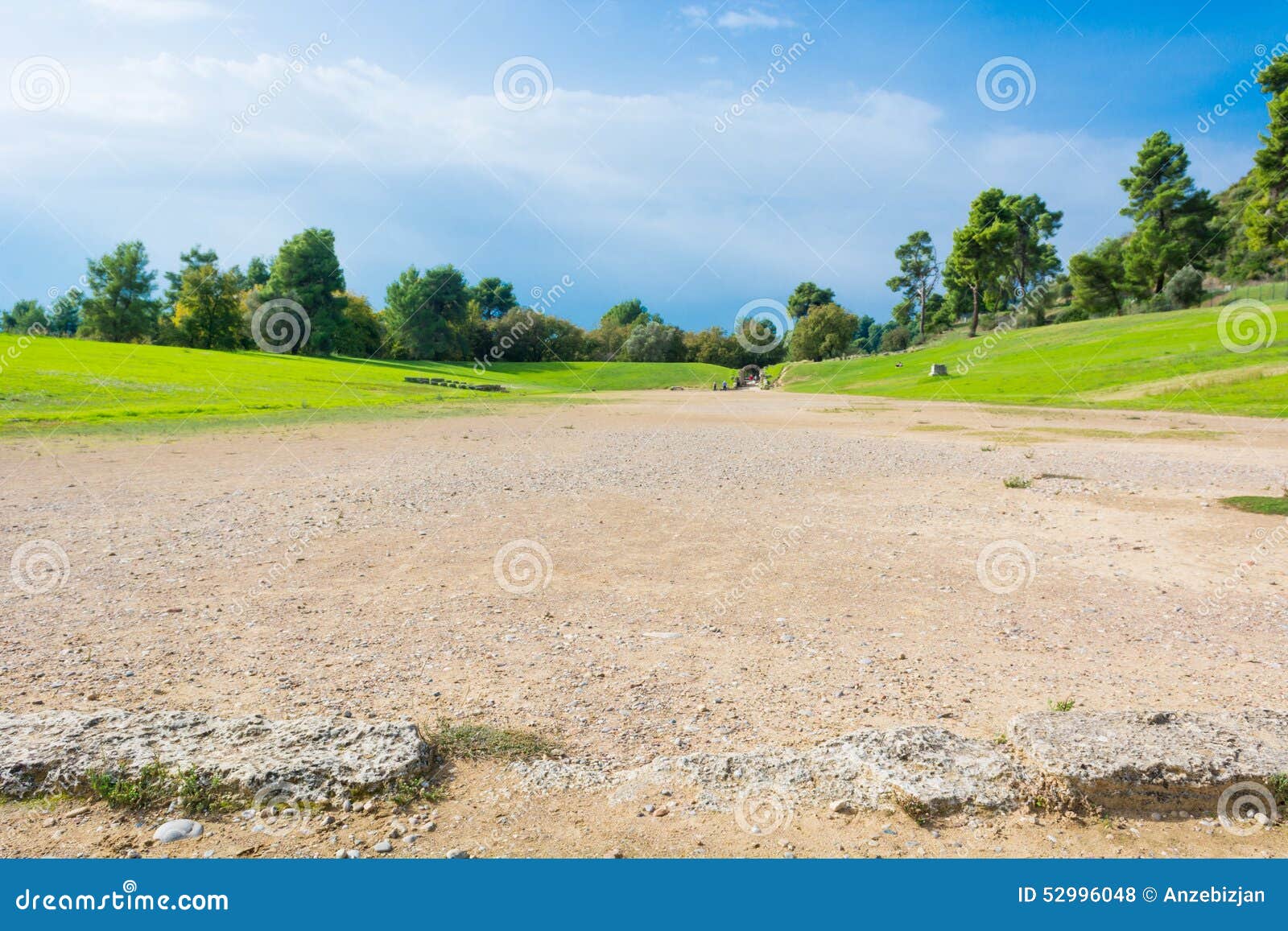 Ancient stadium grounds. stock photo. Image of panorama - 52996048