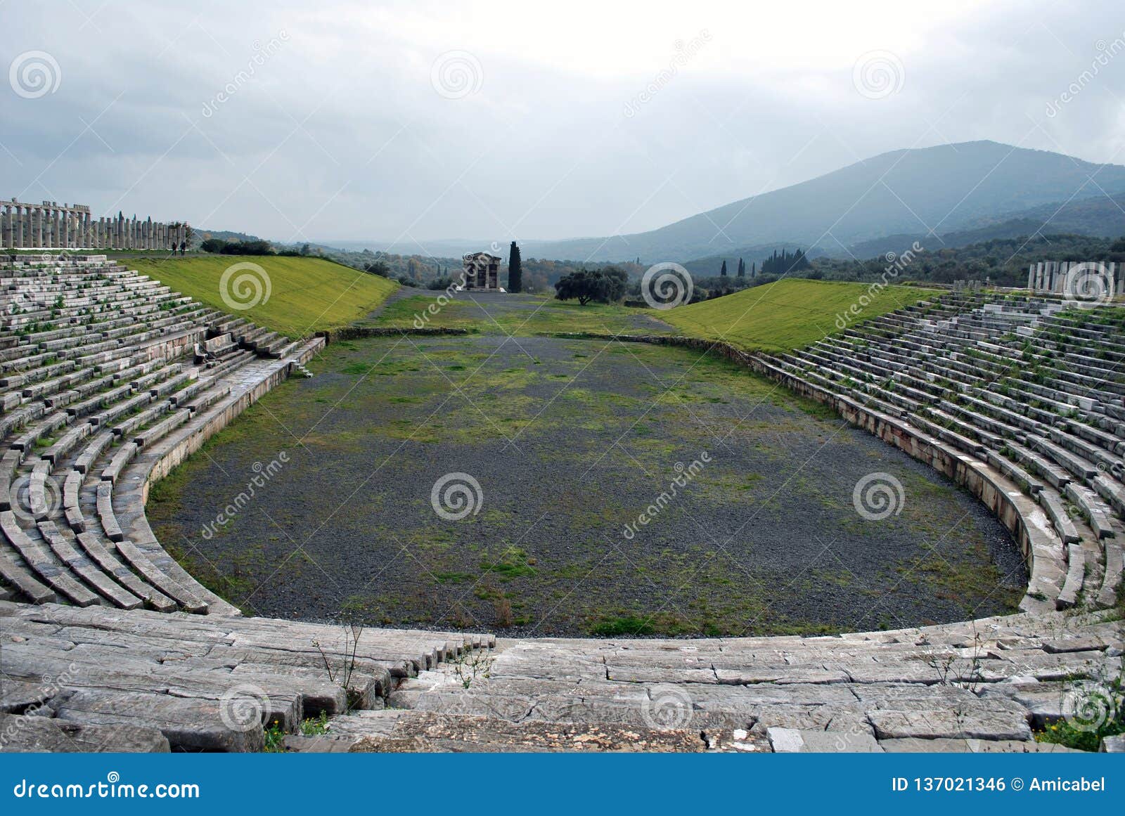 The Ancient Stadium in Messene Stock Photo - Image of greek, history ...