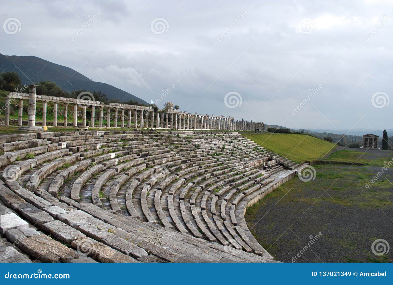 The Ancient Stadium in Messene Stock Image - Image of archaeological ...