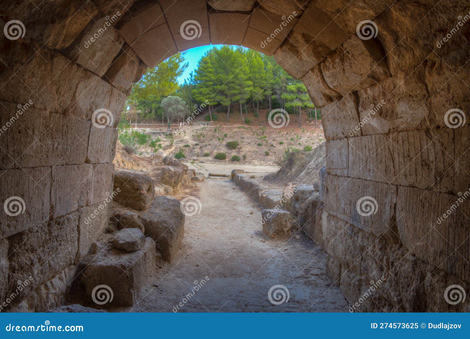 Ancient Stadium of Nemea in Greece Stock Image - Image of entrance ...