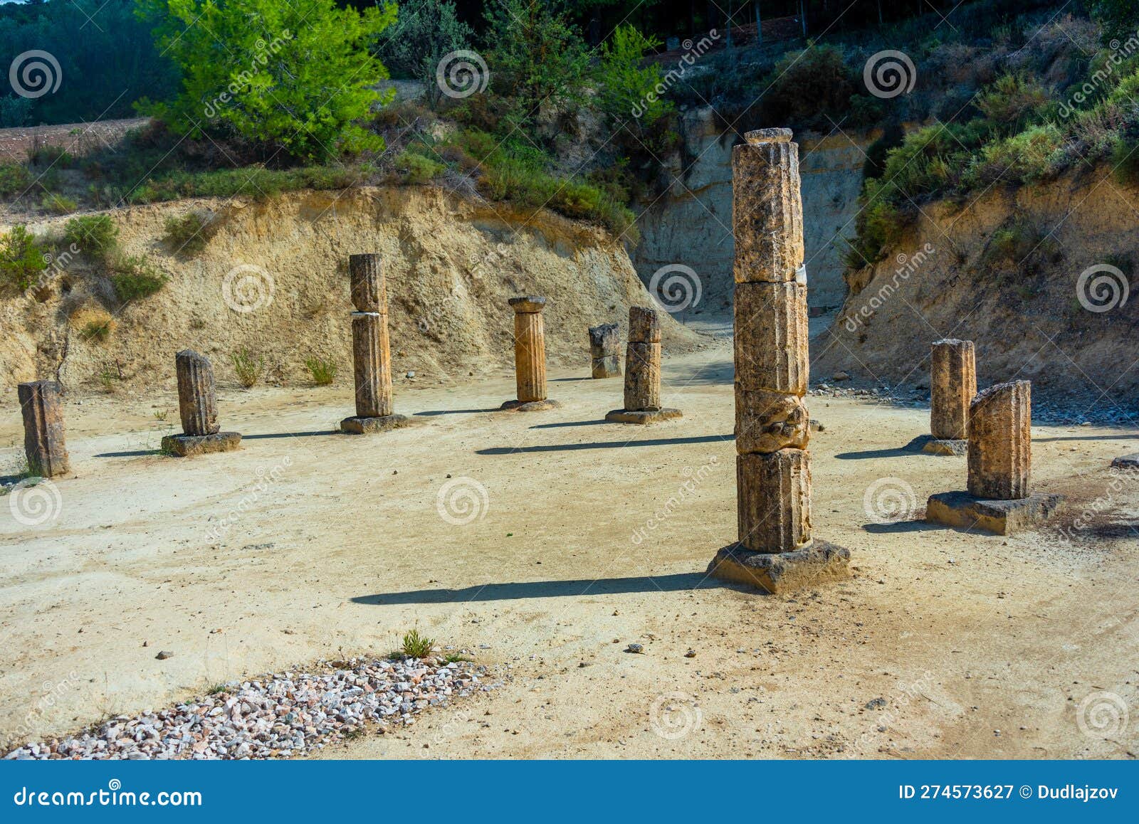 Ancient Stadium of Nemea in Greece Stock Image - Image of entrance ...