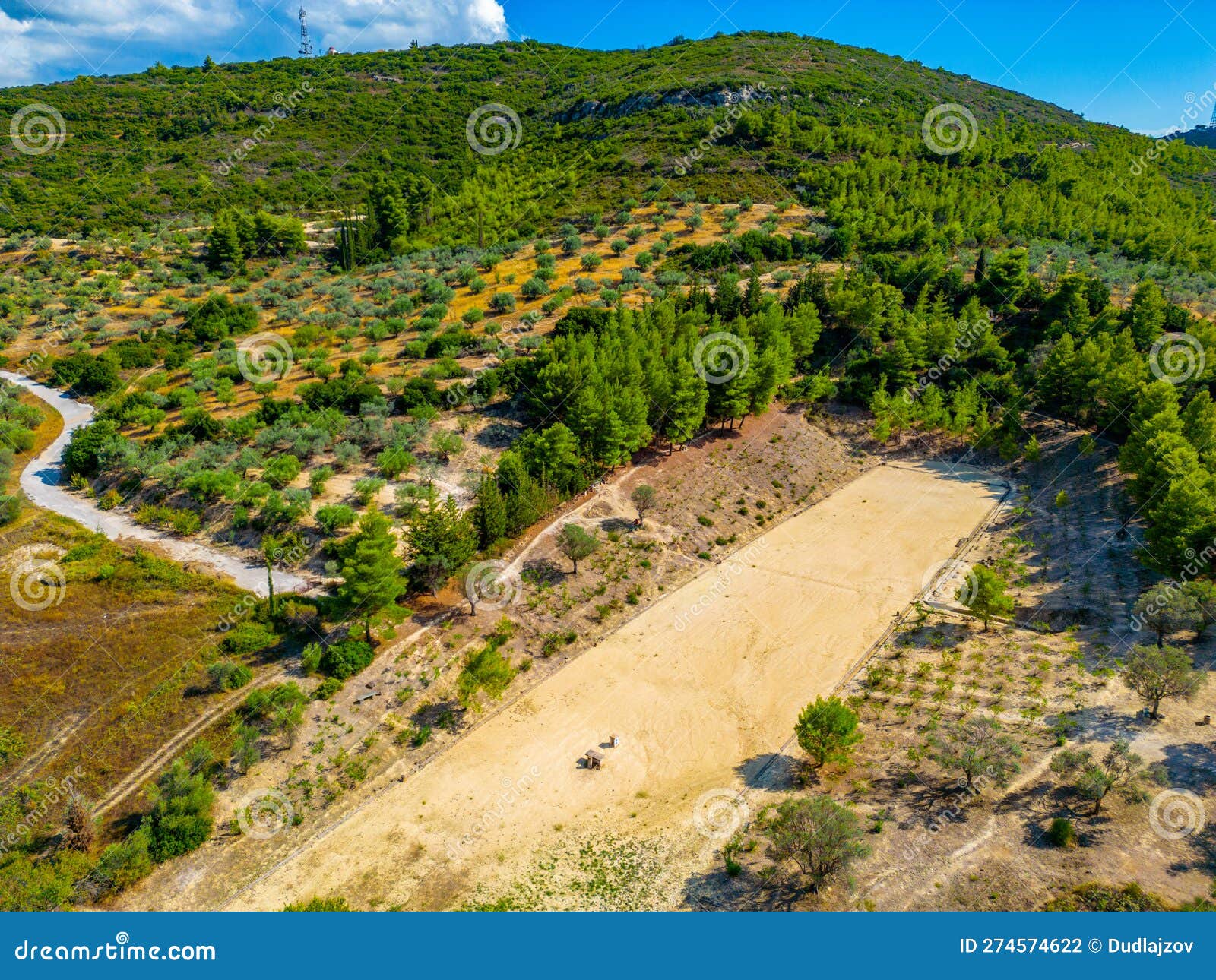 Ancient Stadium of Nemea in Greece Stock Photo - Image of tourist ...