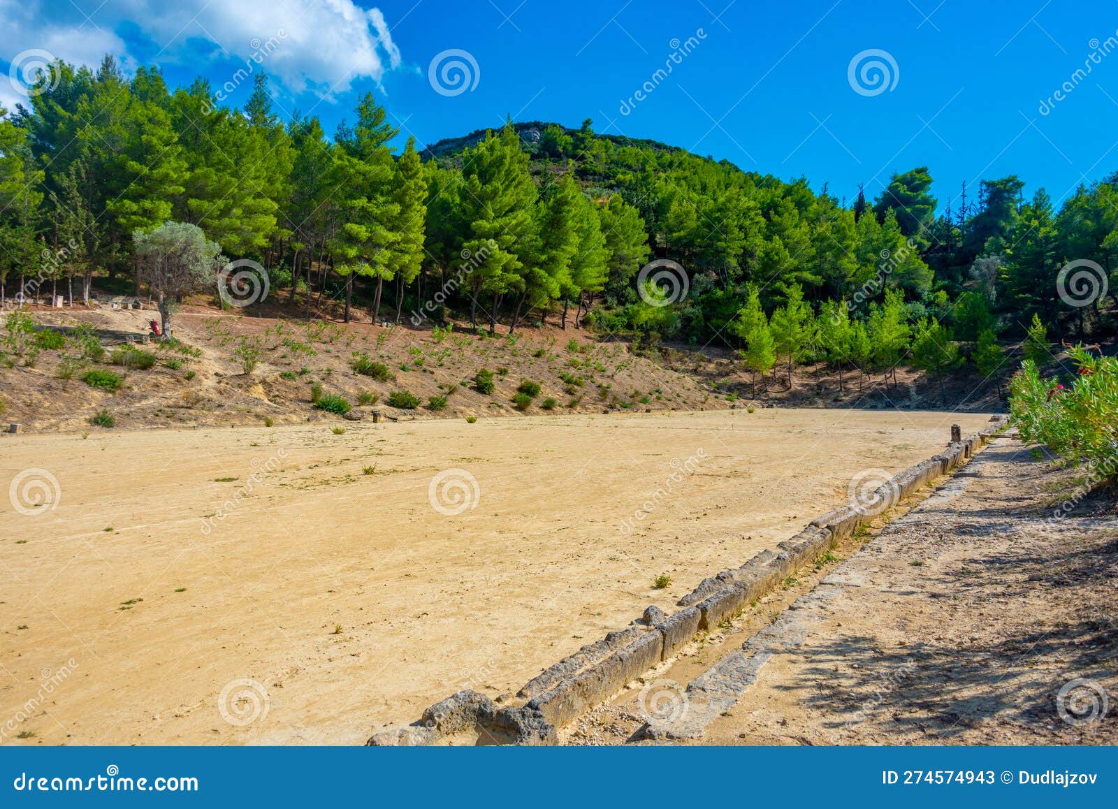 Ancient Stadium of Nemea in Greece Stock Image - Image of landscape ...