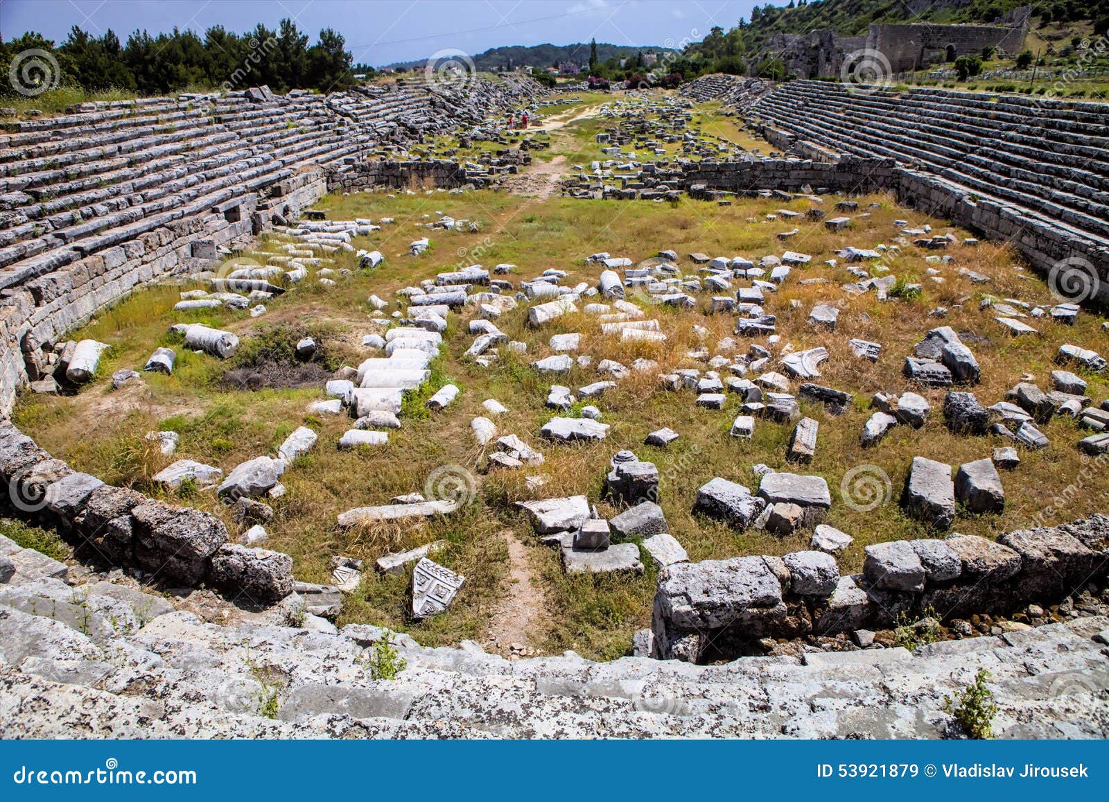 Ancient Stadium in Perges, Turkey Stock Image - Image of town ...