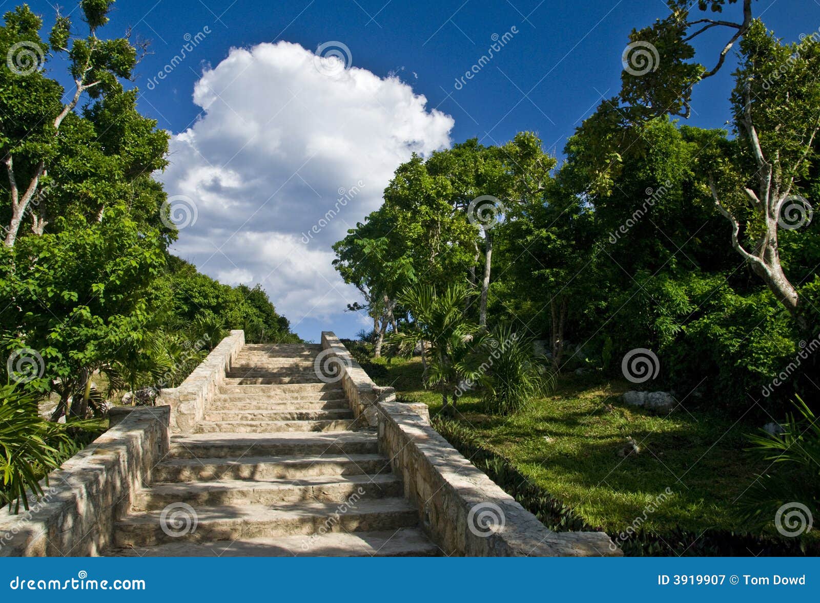 Ancient stairway in Tulum stock image. Image of historical - 3919907