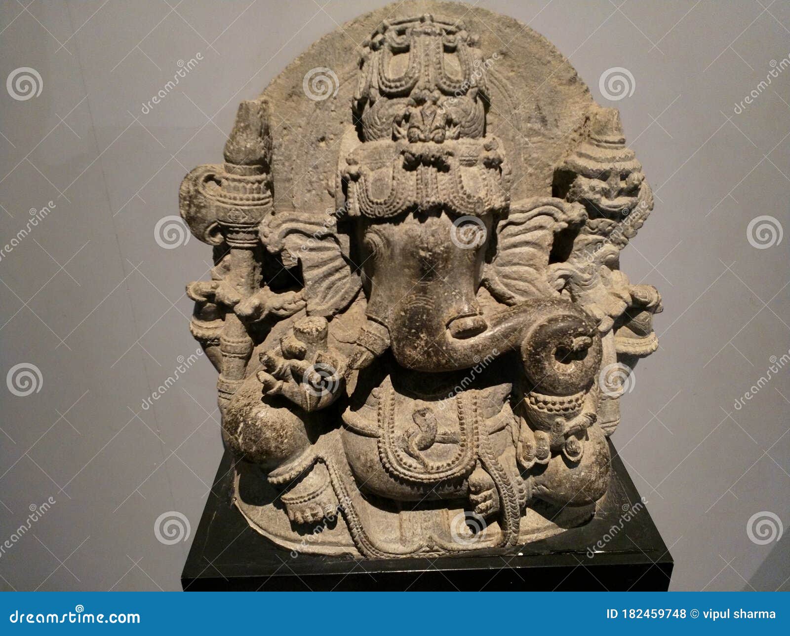 Ancient Statu of Ganpati Bappa Stock Photo - Image of museums, bappa ...