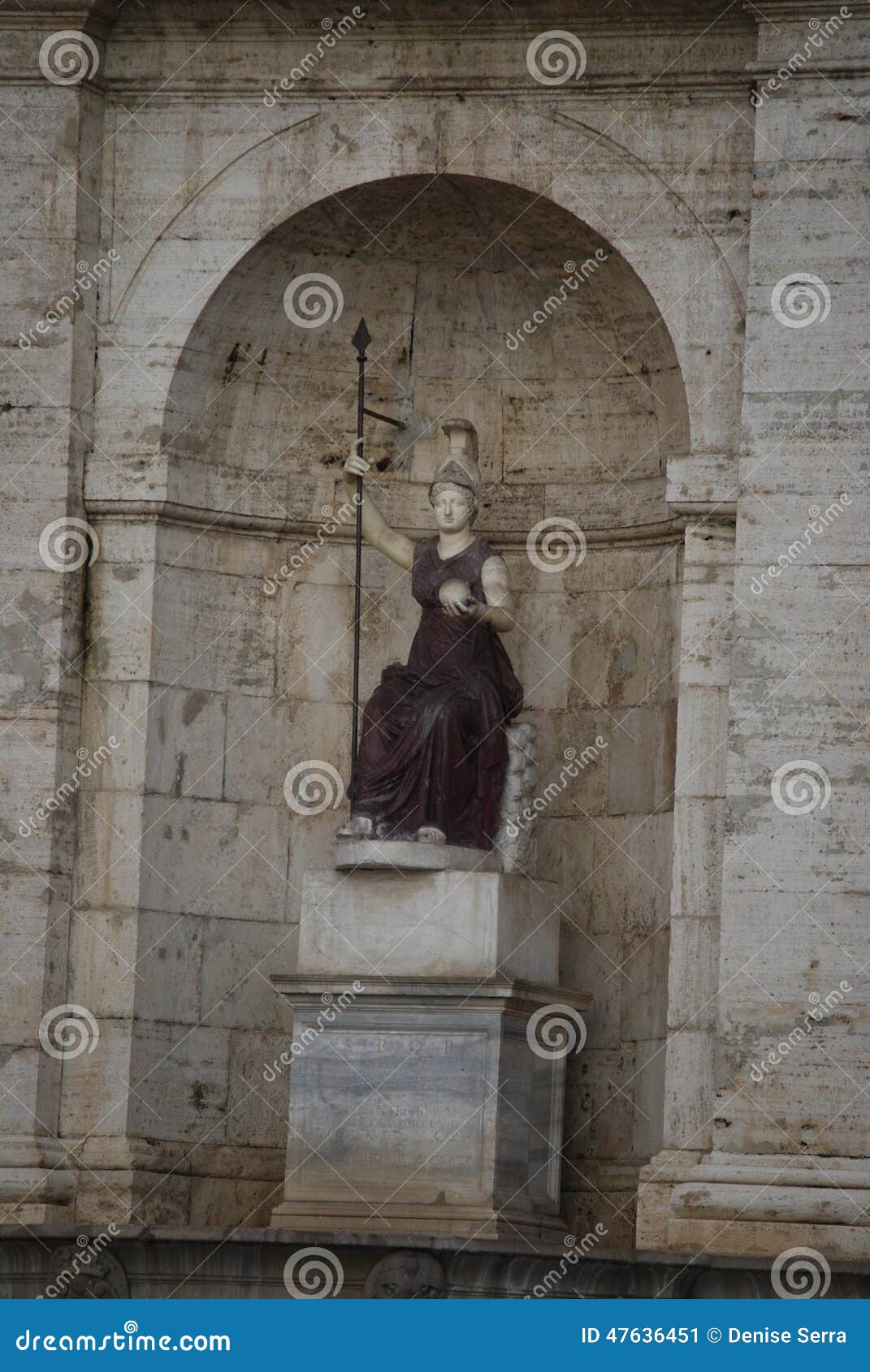 Ancient Statue of Athena in Capitol Hill, Rome Stock Image - Image of ...