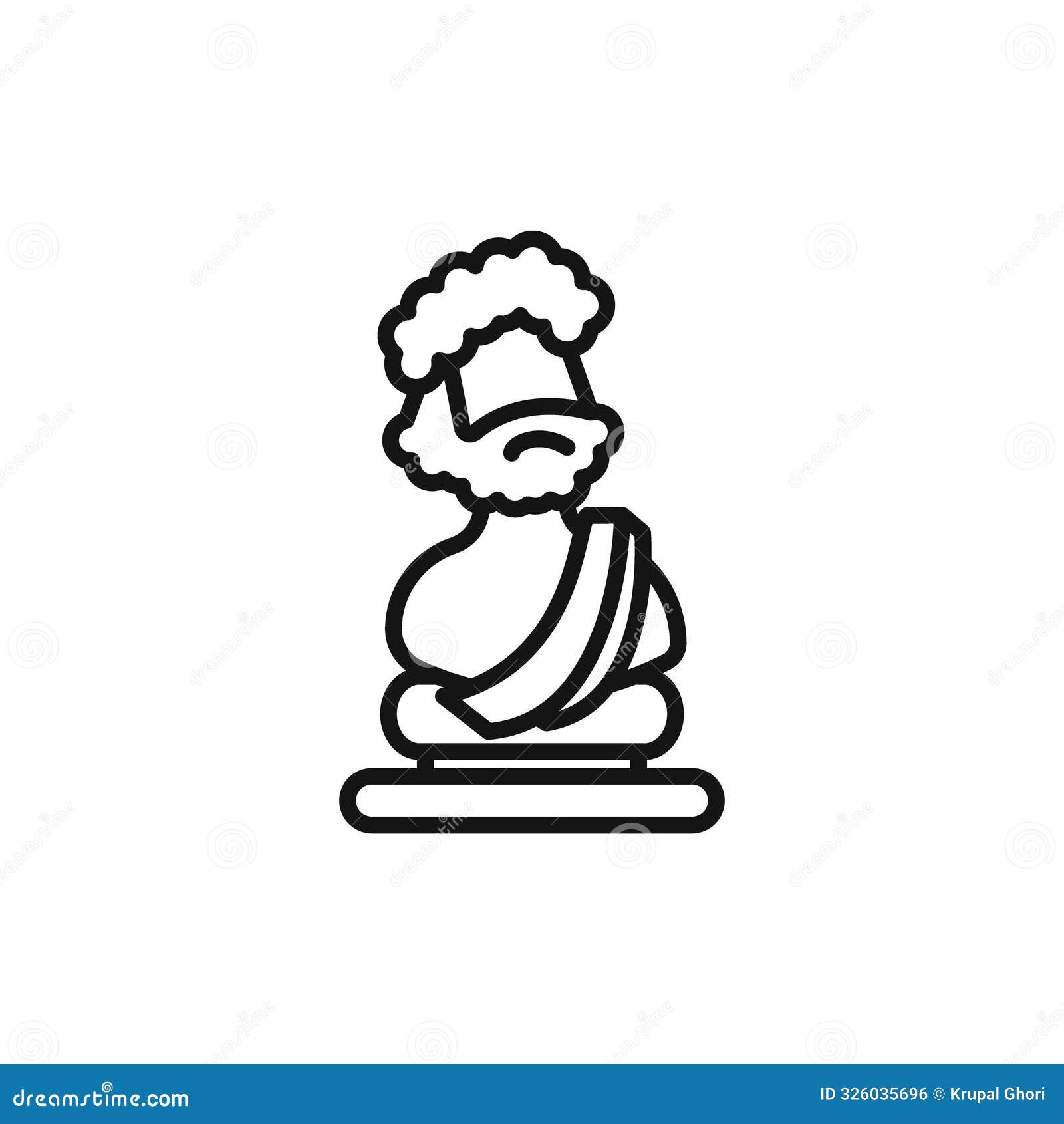 Ancient Statue Logo Sign Vector Outline Stock Illustration ...